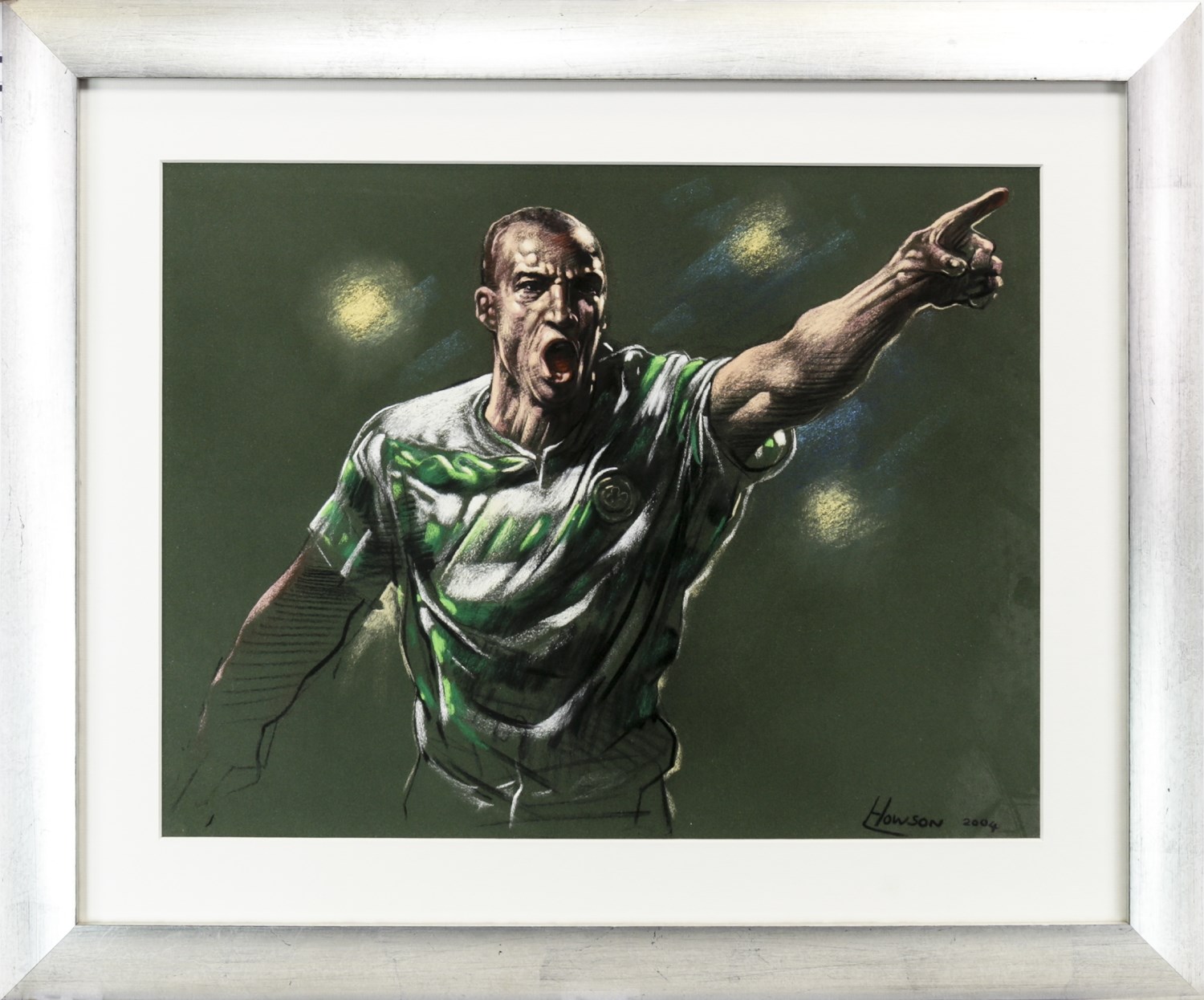 Lot 54 - HENRIK LARSSON OF CELTIC FC, BY PETER HOWSON