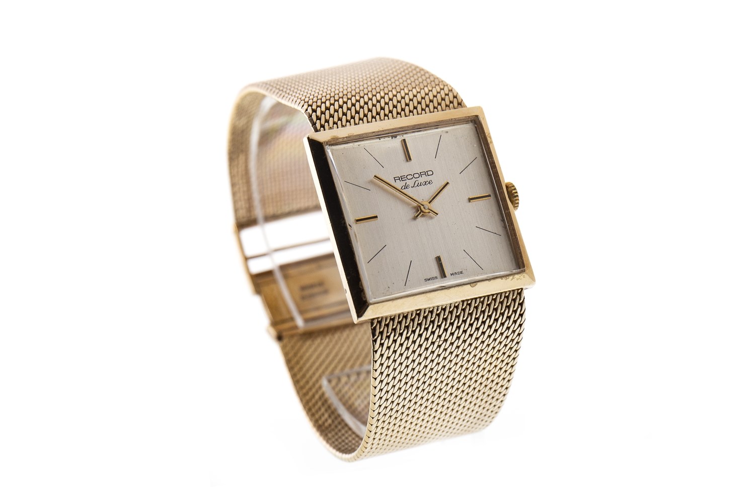 Lot 824 - A GENTLEMAN'S GOLD RECORD DE LUXE WATCH