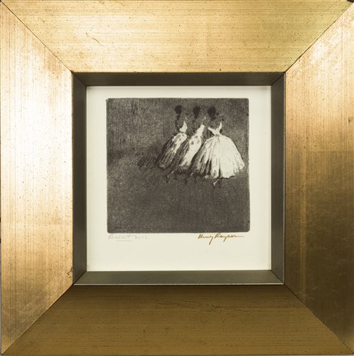Lot 633 - BALLET, AN ETCHING BY HENRY RAYNER