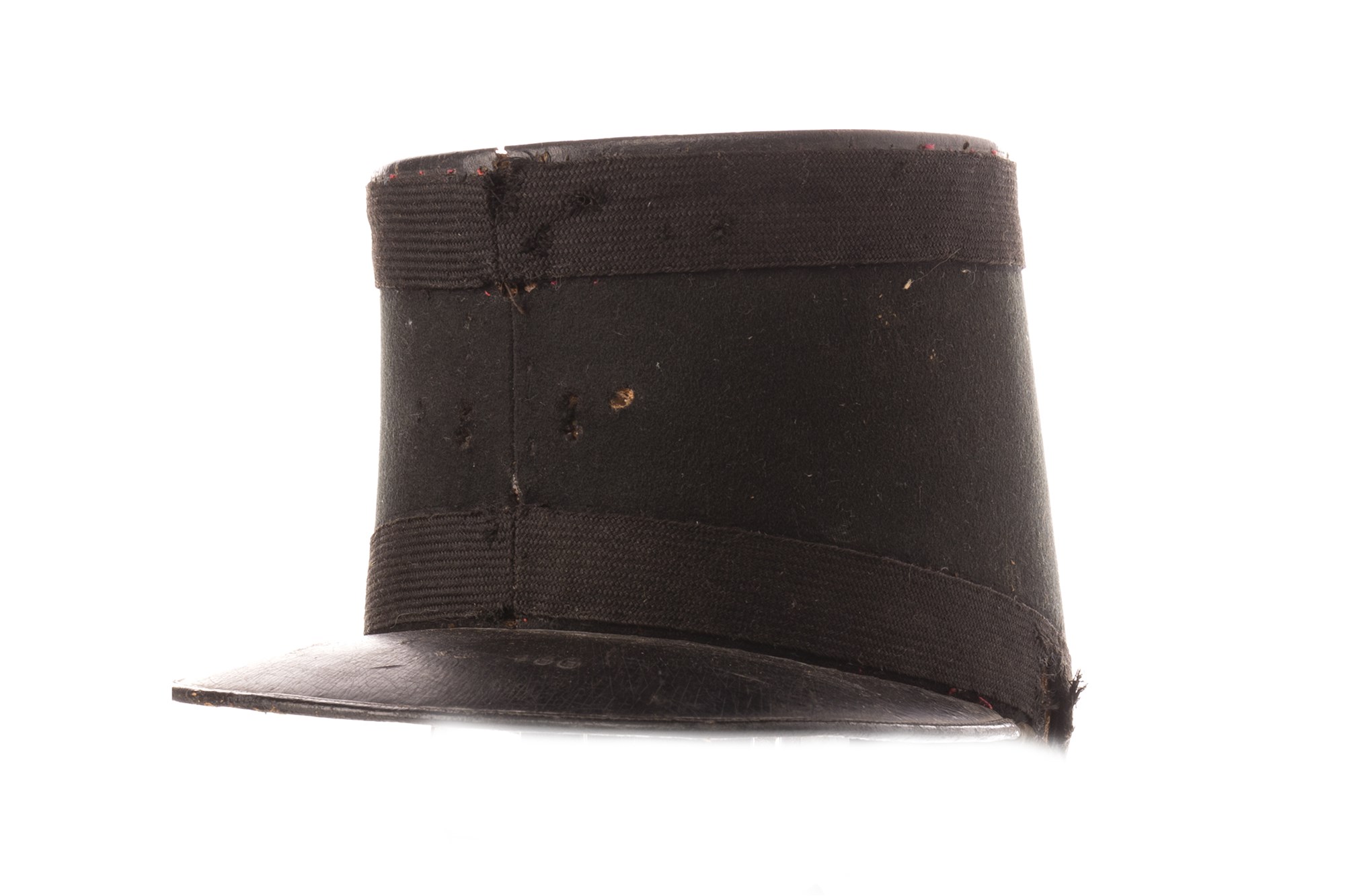 Lot 984 - A BELGIAN SHAKO AND A TALL SHAKO