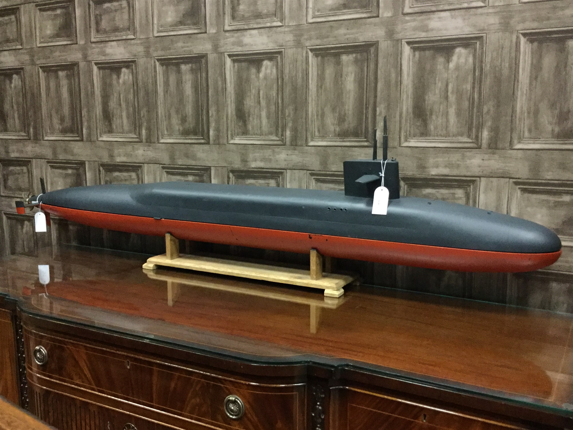 Lot 1661 - A LARGE MODEL FIGURE OF A SUBMARINE