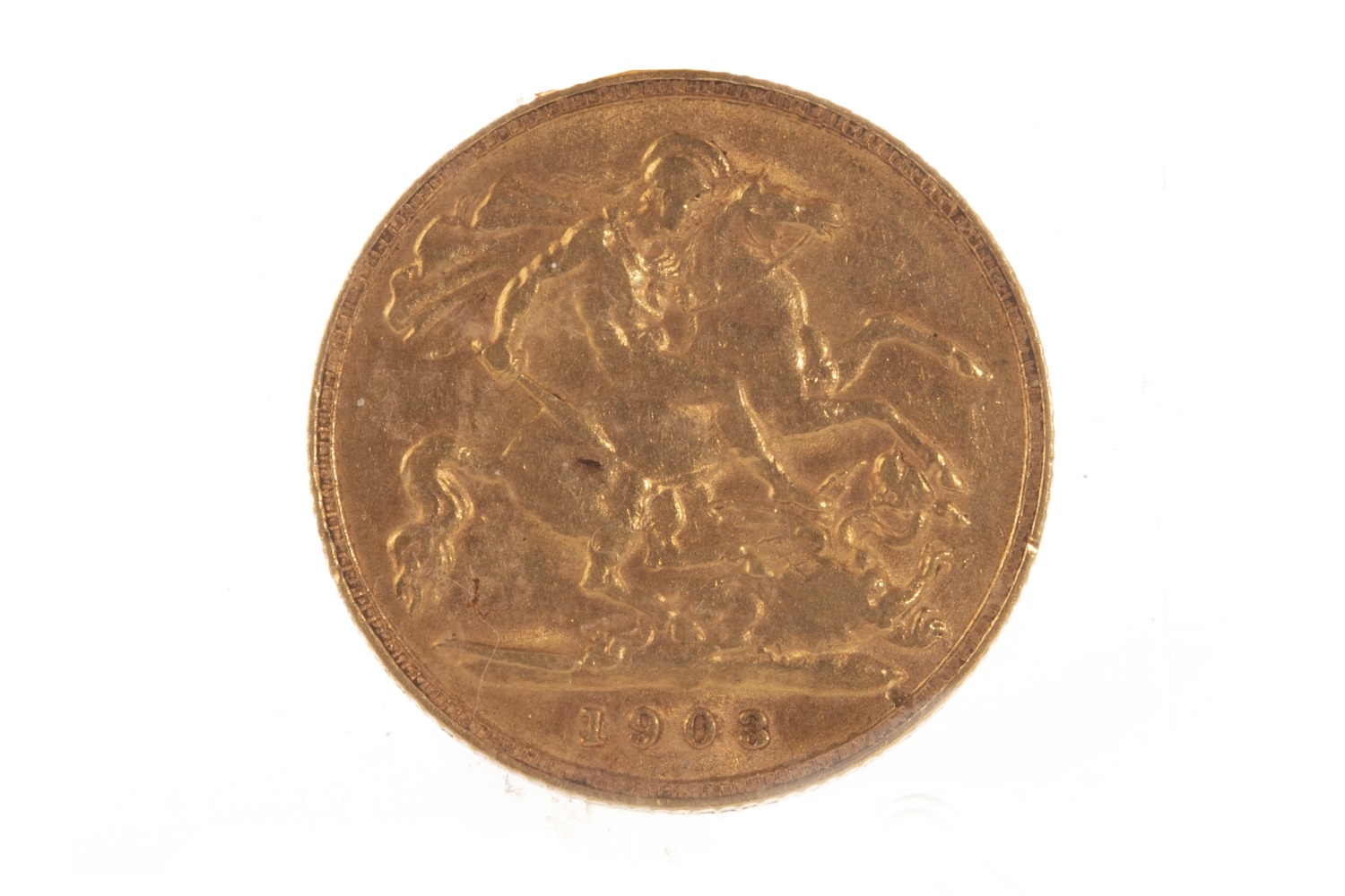 Lot 522 - A GOLD HALF SOVEREIGN, 1903