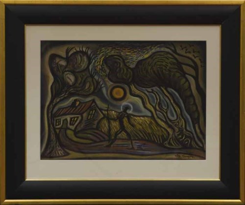 Lot 236 - * ALLY THOMPSON (1955 - 2016), SCENE AT DUSK