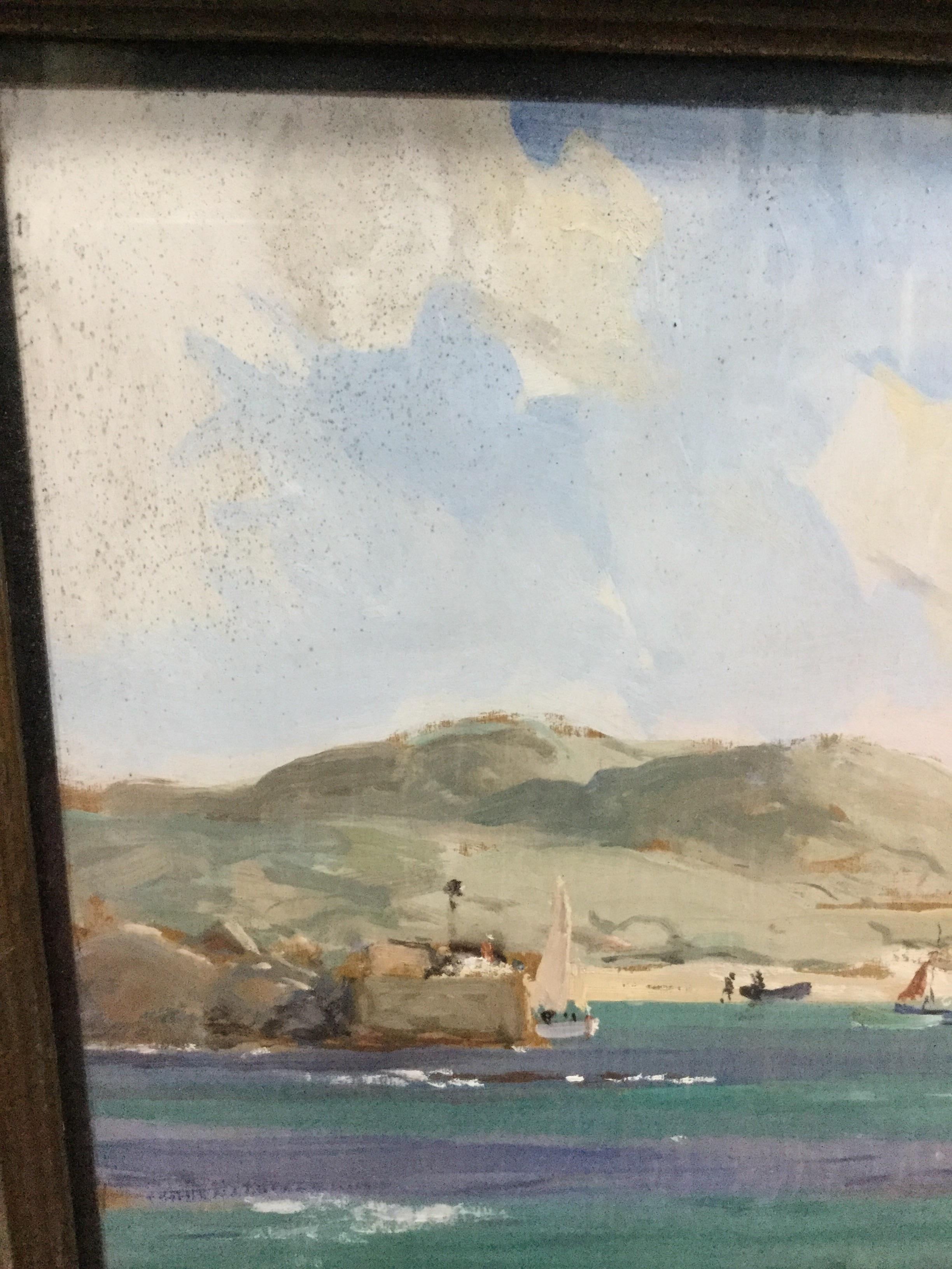 Lot 439 - COASTAL SCENE, AN OIL BY JAMES HUMBERT CRAIG