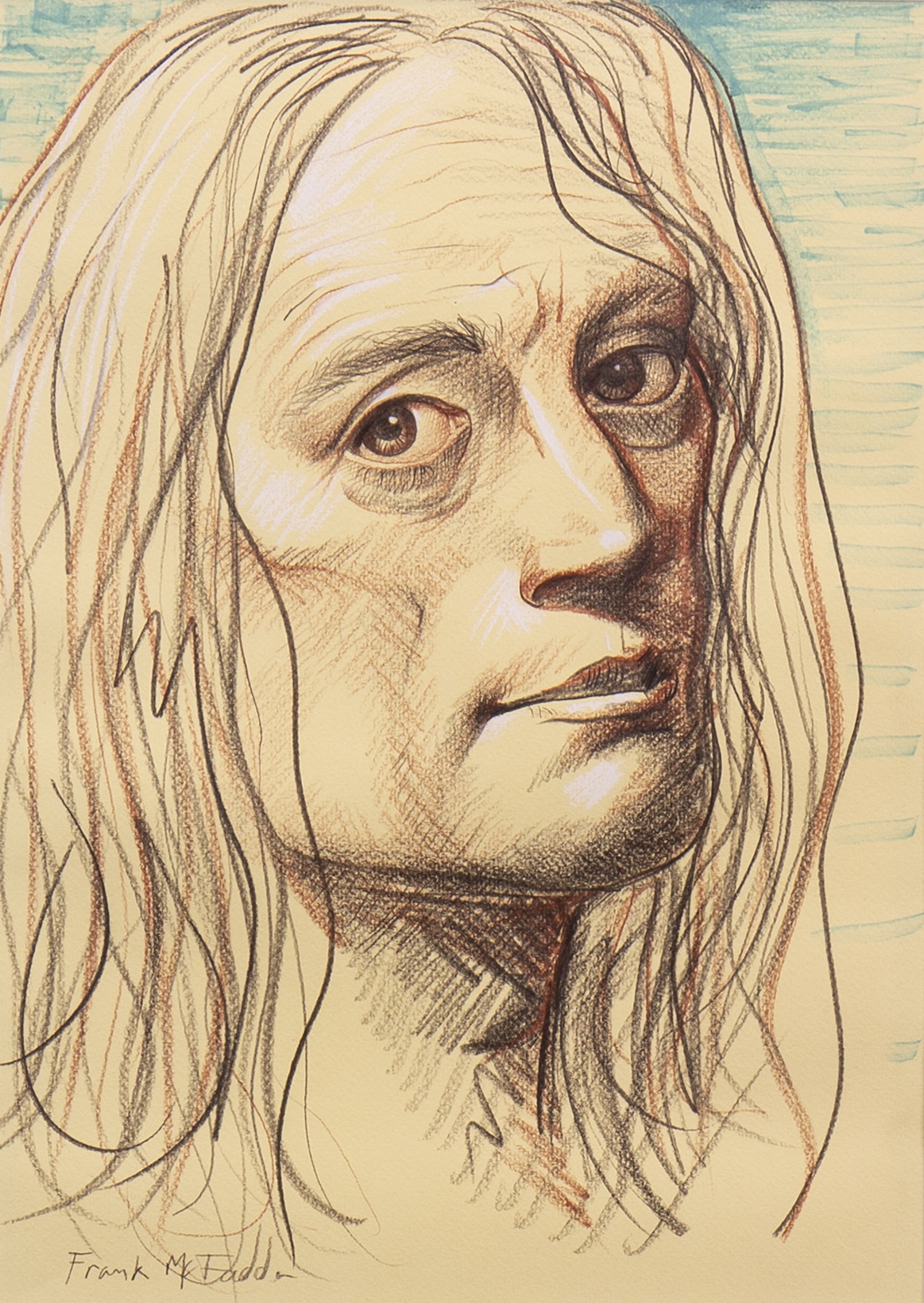 Lot 453 - PORTRAIT, A PASTEL BY FRANK MCFADDEN
