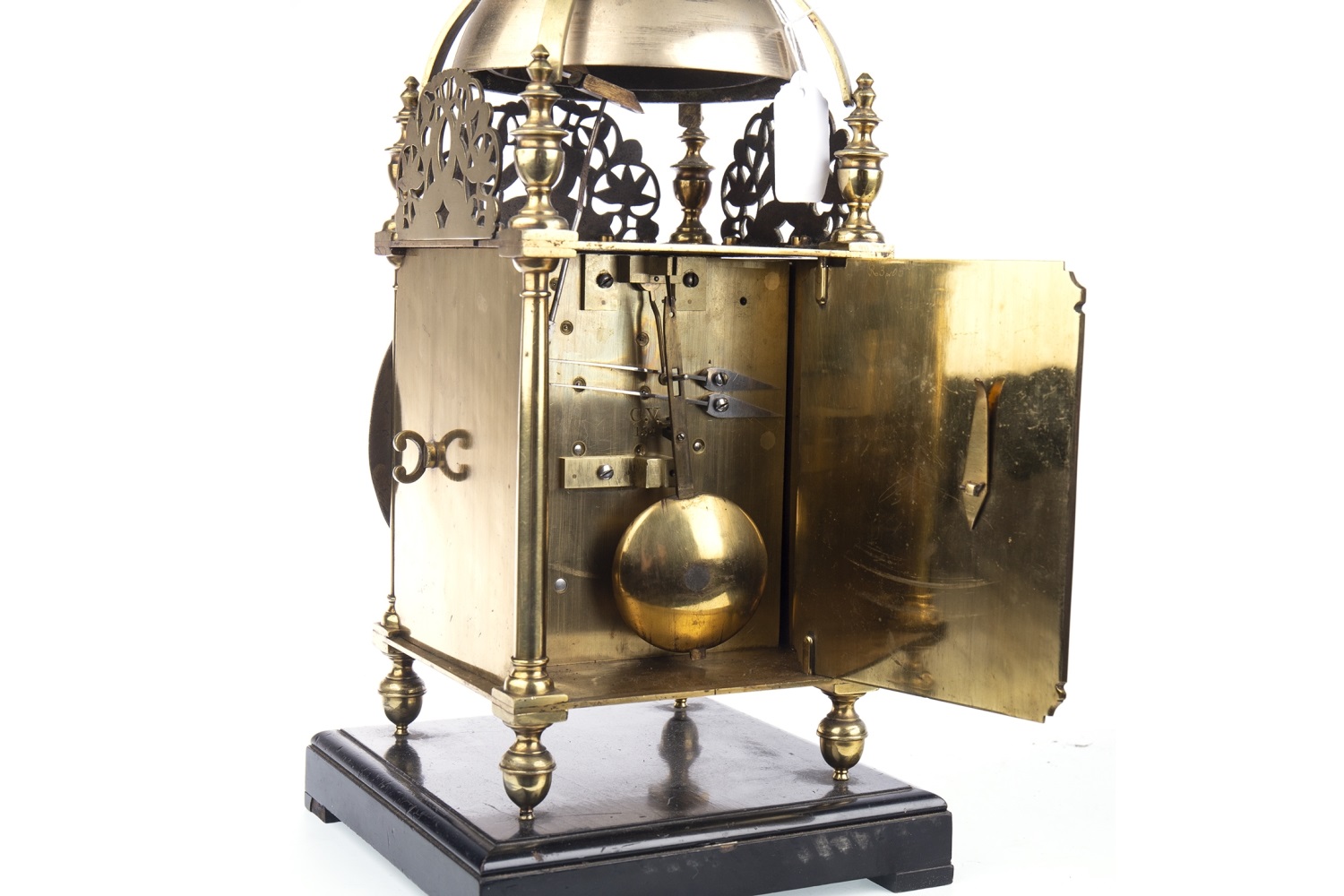 Lot 1411 - A 17TH CENTURY AND LATER LANTERN CLOCK BY