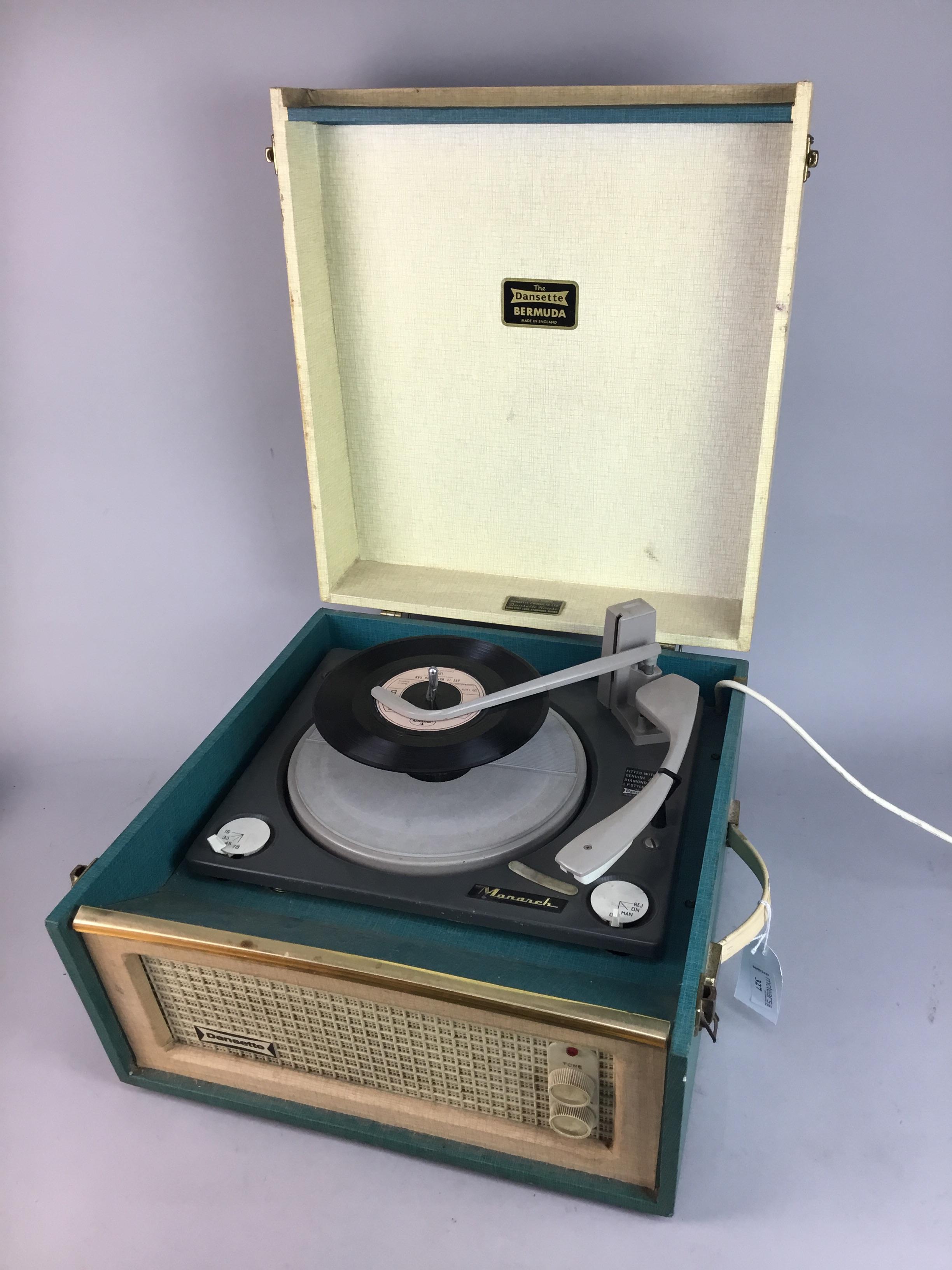 Lot 327 - A VINTAGE DANSETTE RECORD PLAYER