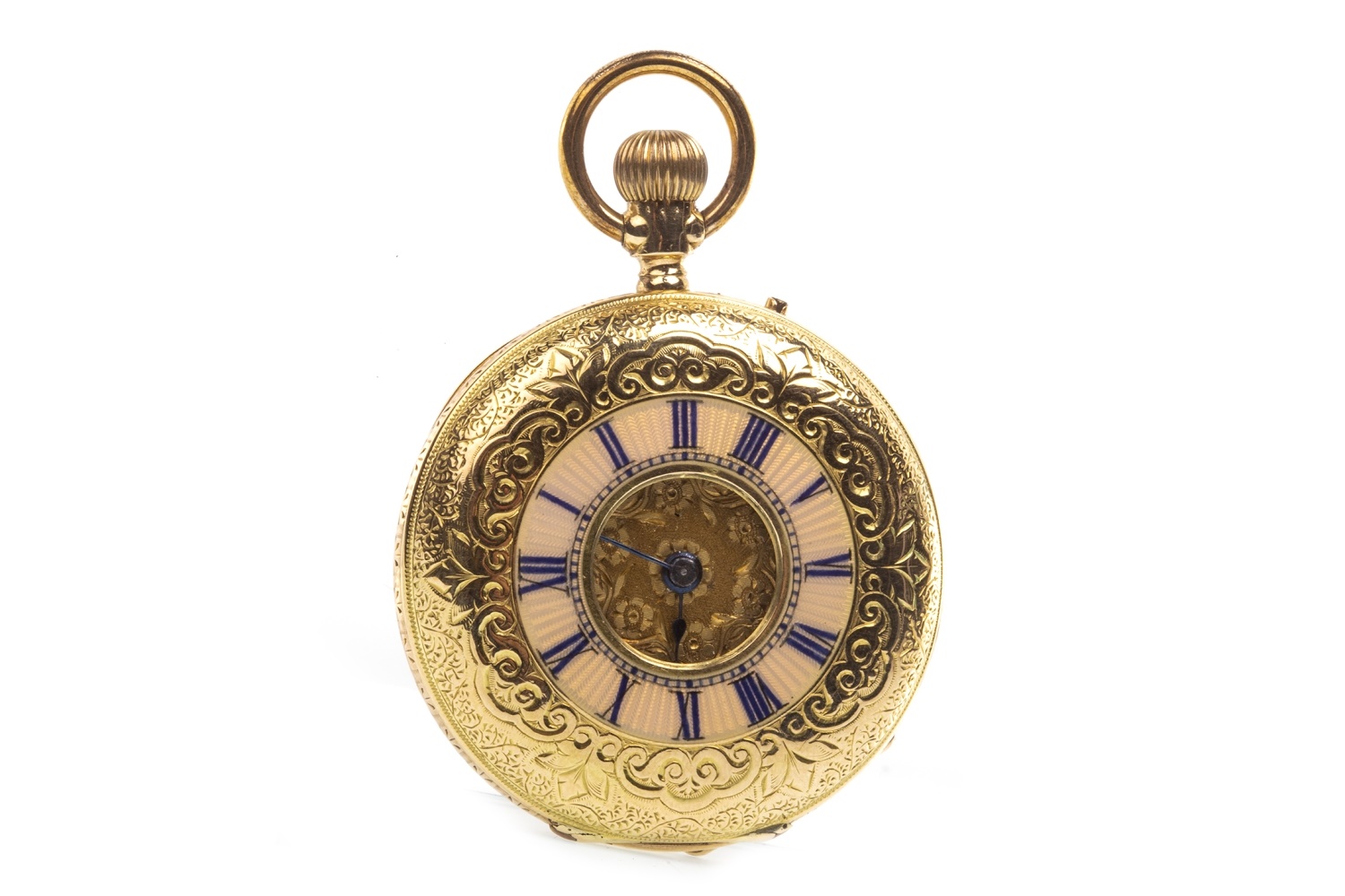 Lot 761 - A LADY'S CONTIENTAL GOLD FOB WATCH