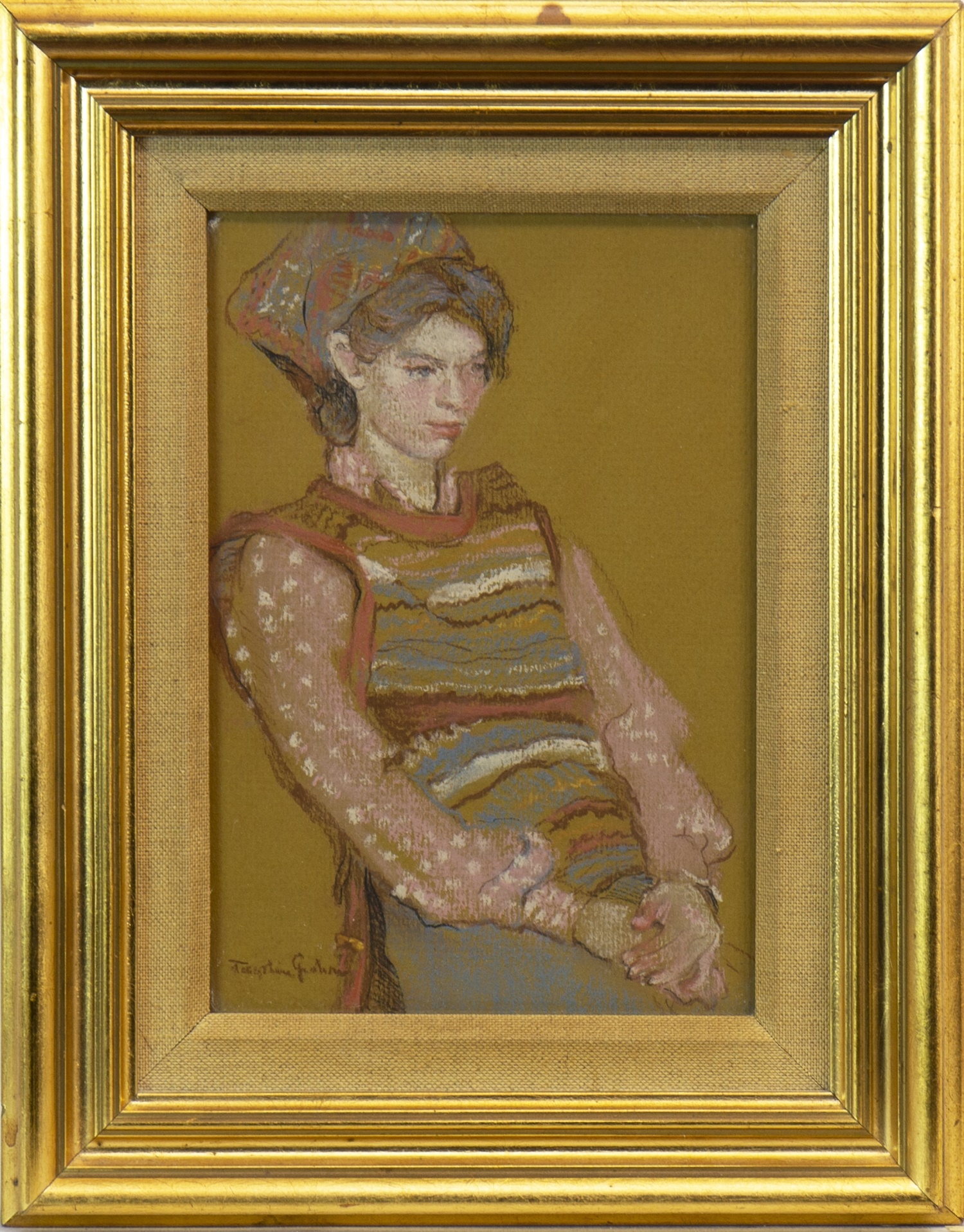 Lot 646 - SEATED WOMAN, A PASTEL BY JACQUELINE GRAHAM
