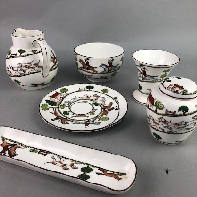Lot 202 - A LOT OF ROYAL CROWN DERBY HUNTING SCENE