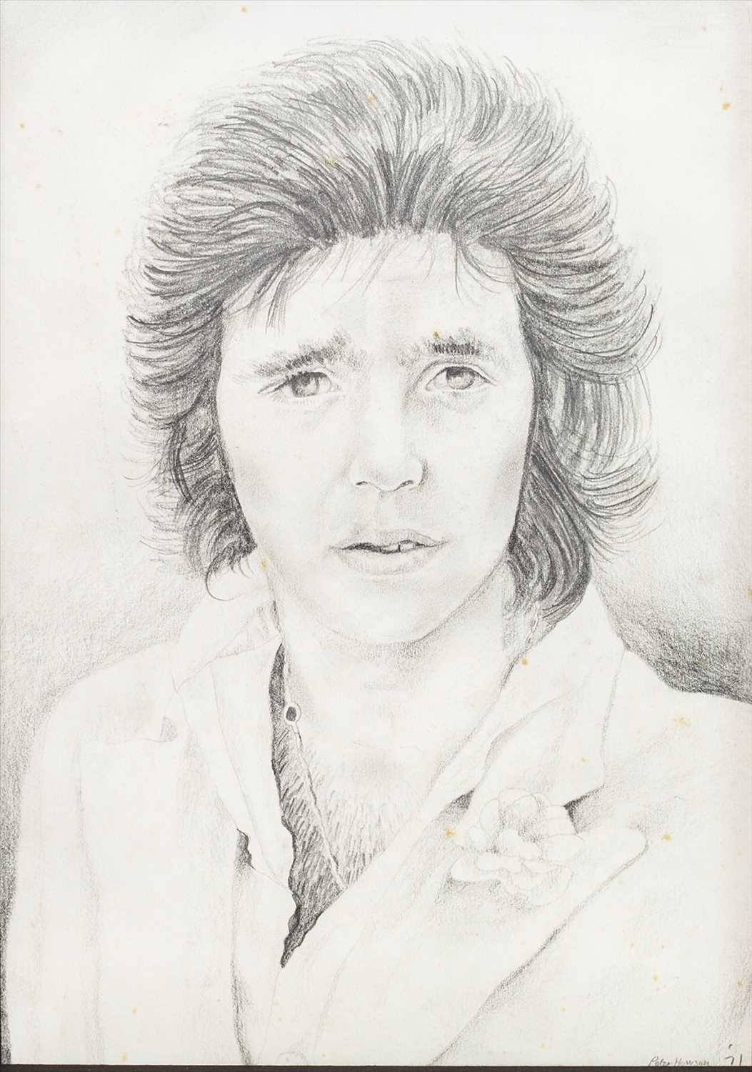 Lot 136 - ERIC, AN EARLY PENCIL SKETCH BY PETER HOWSON