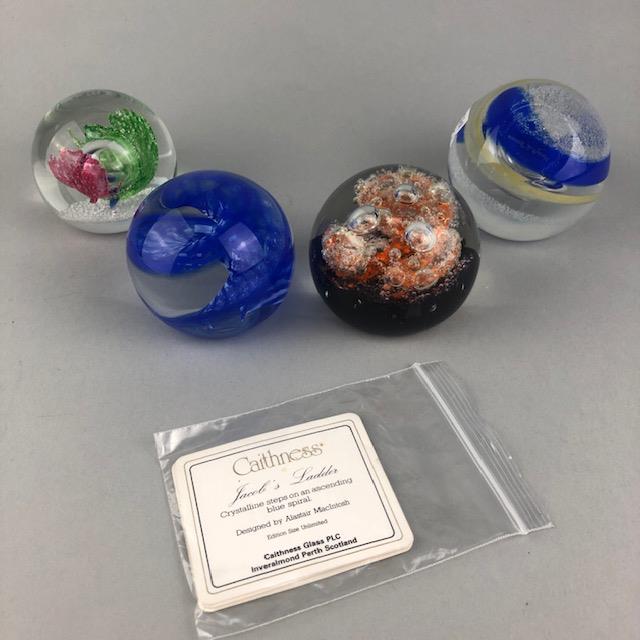 Lot 21 - A LOT OF FOUR CAITHNESS PAPERWEIGHTS