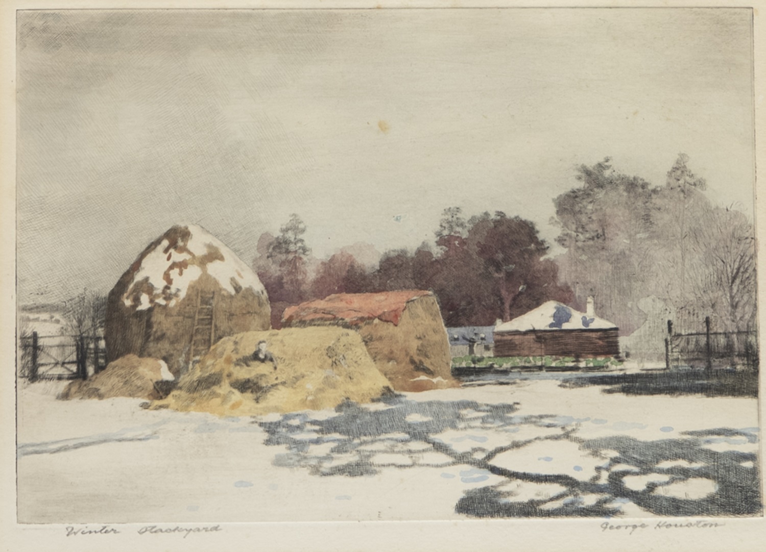 Lot 46 - A PAIR OF ETCHINGS BY GEORGE HOUSTON