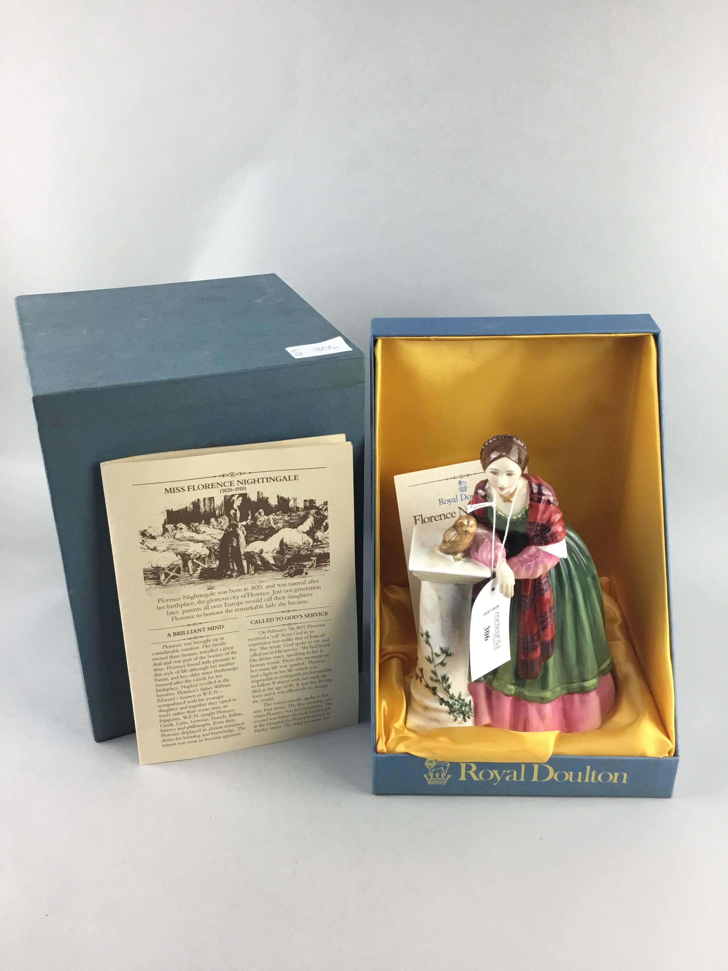 Lot 306 - A ROYAL DOULTON FIGURE OF 'FLORENCE