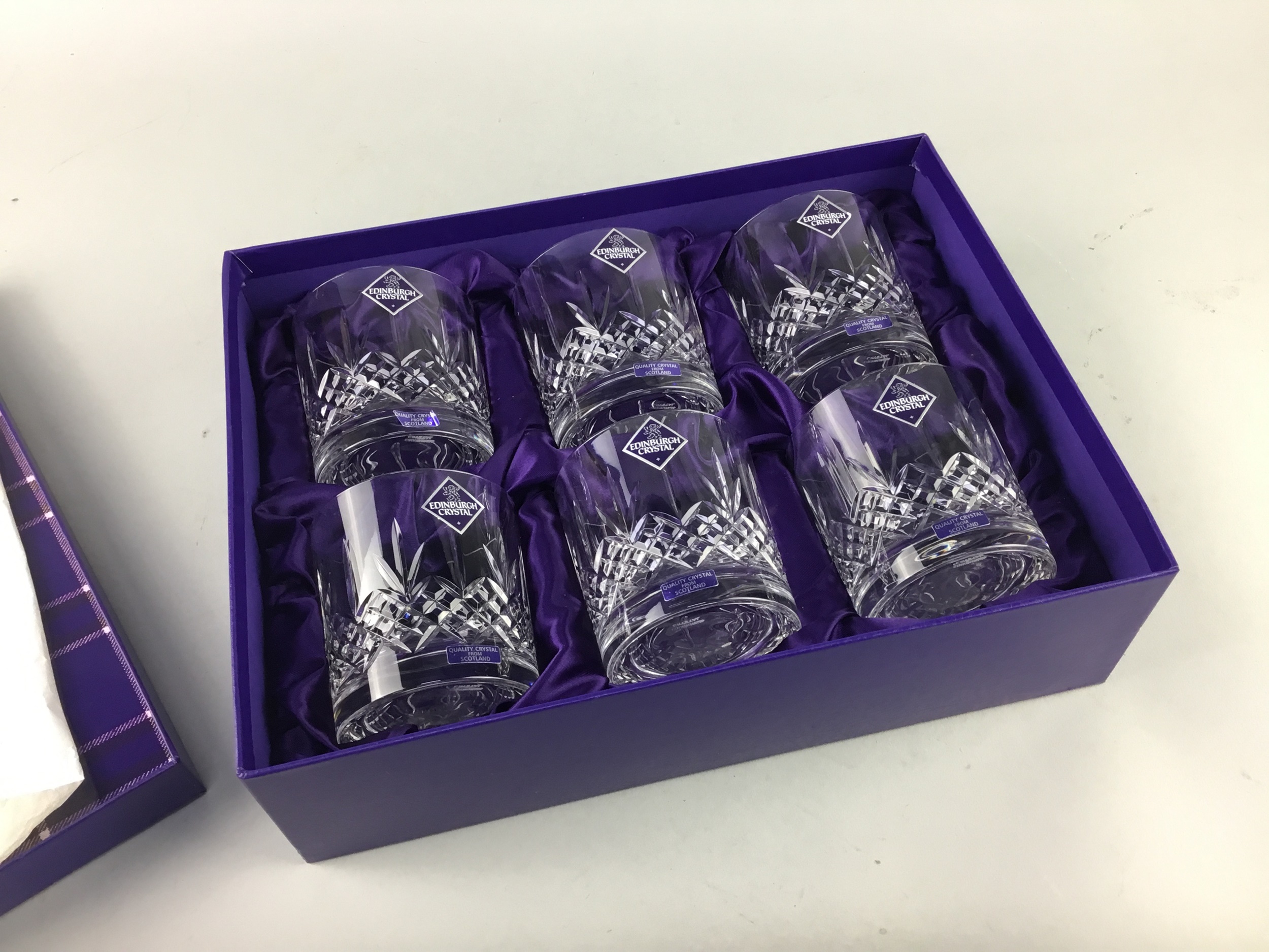 Lot 137 - A SET OF SIX EDINBURGH CRYSTAL WHISKY