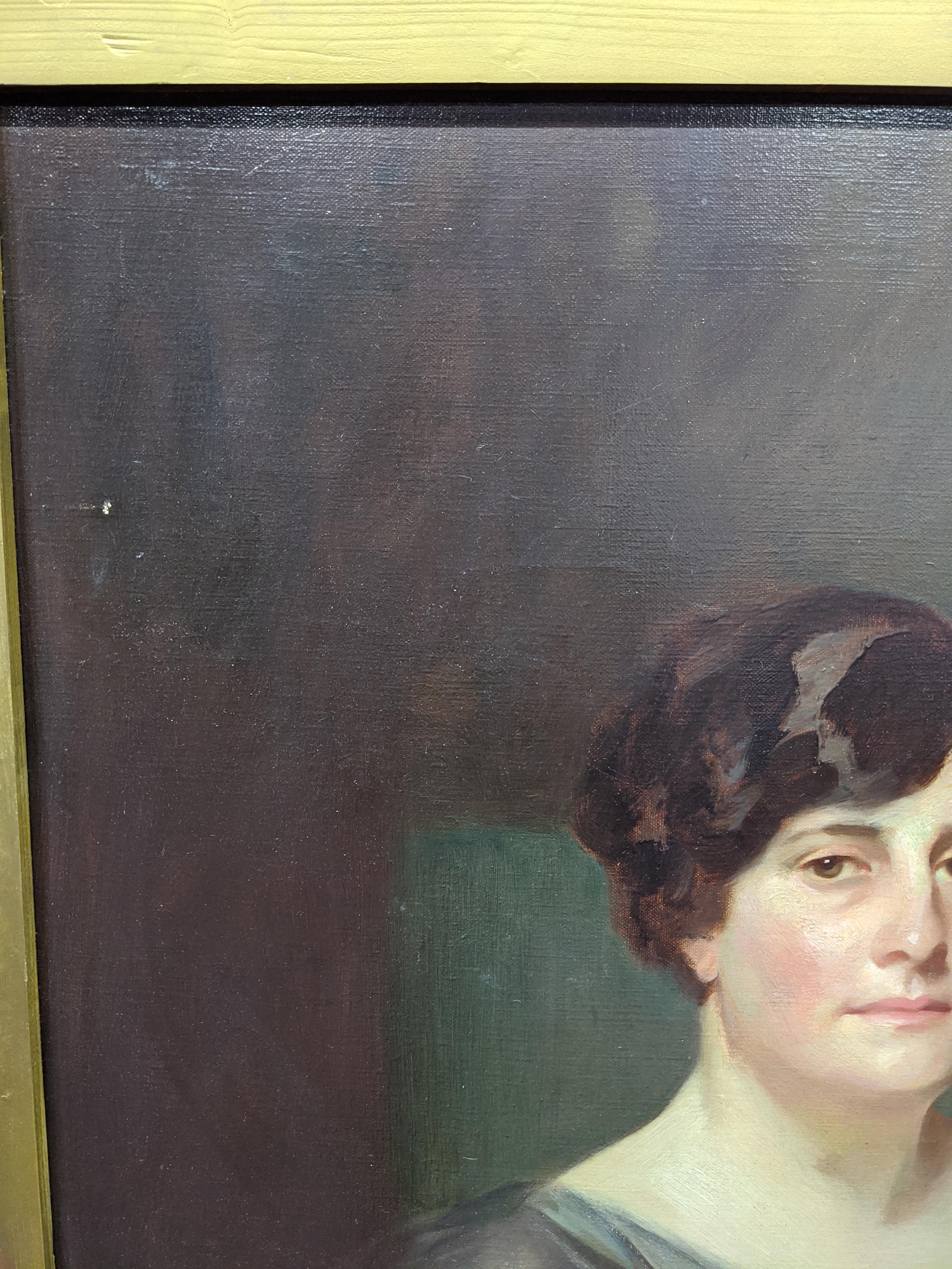 Lot 175 - PORTRAIT OF MRS WARNOCK, AN OIL BY JAMES