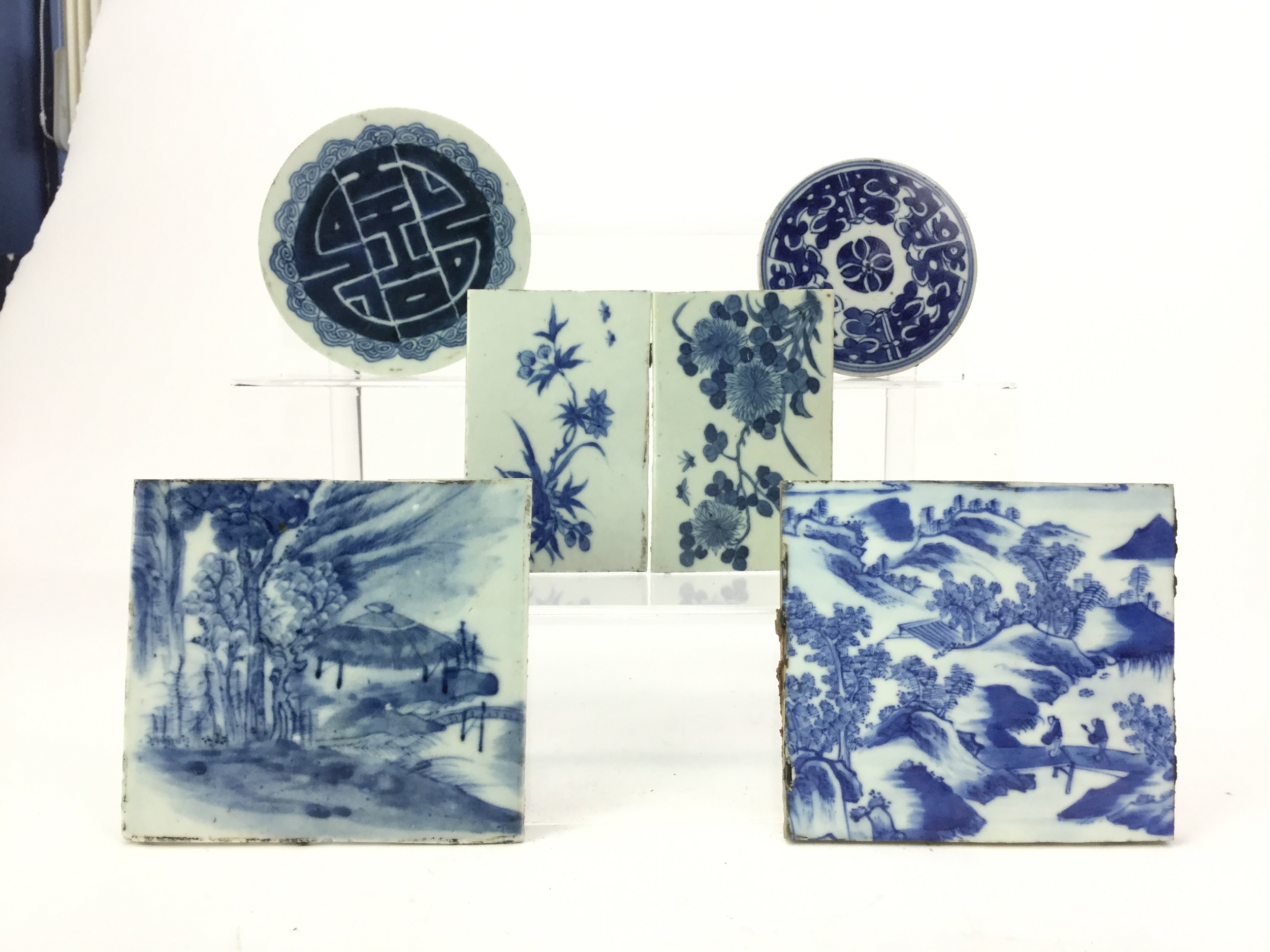 Lot 747 - A LOT OF SIX 18TH/19TH CENTURY CHINESE TILES