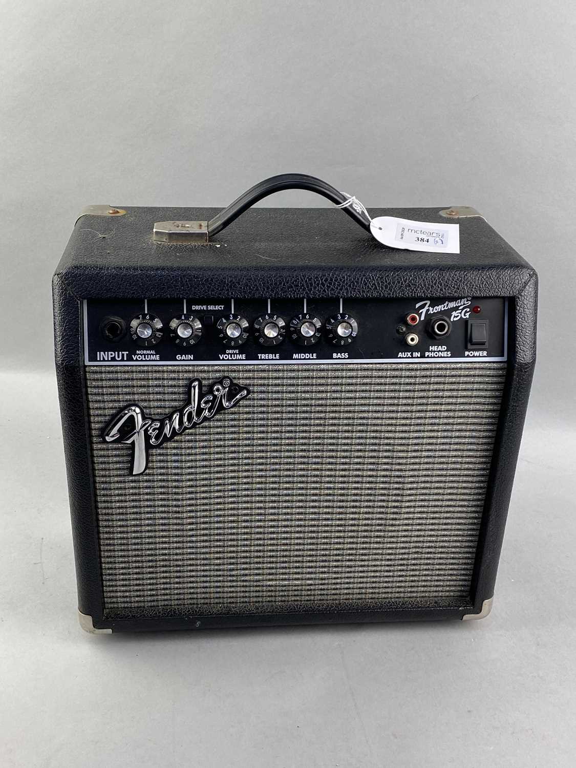 Lot 384 - A FENDER FRONTMAN 15G LOUD SPEAKER AND