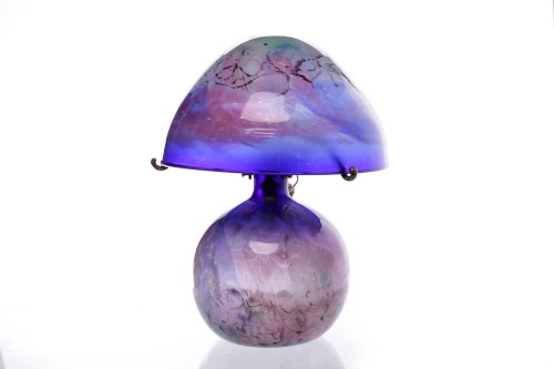 Lot 1103 - MONART GLASS TABLE LAMP made by John