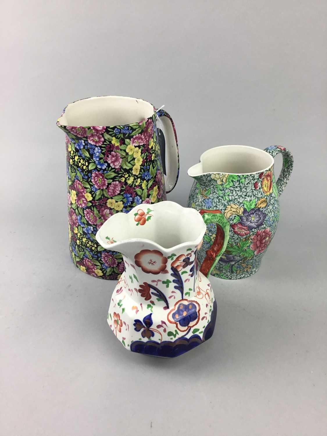 Lot 385 - A CROWN BURSLEM CERAMIC JUG AND OTHER