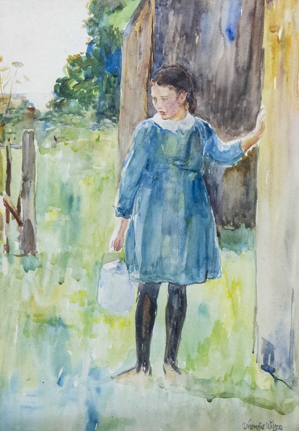 Lot 190 - DAILY CHORES, A WATERCOLOUR BY DAVID