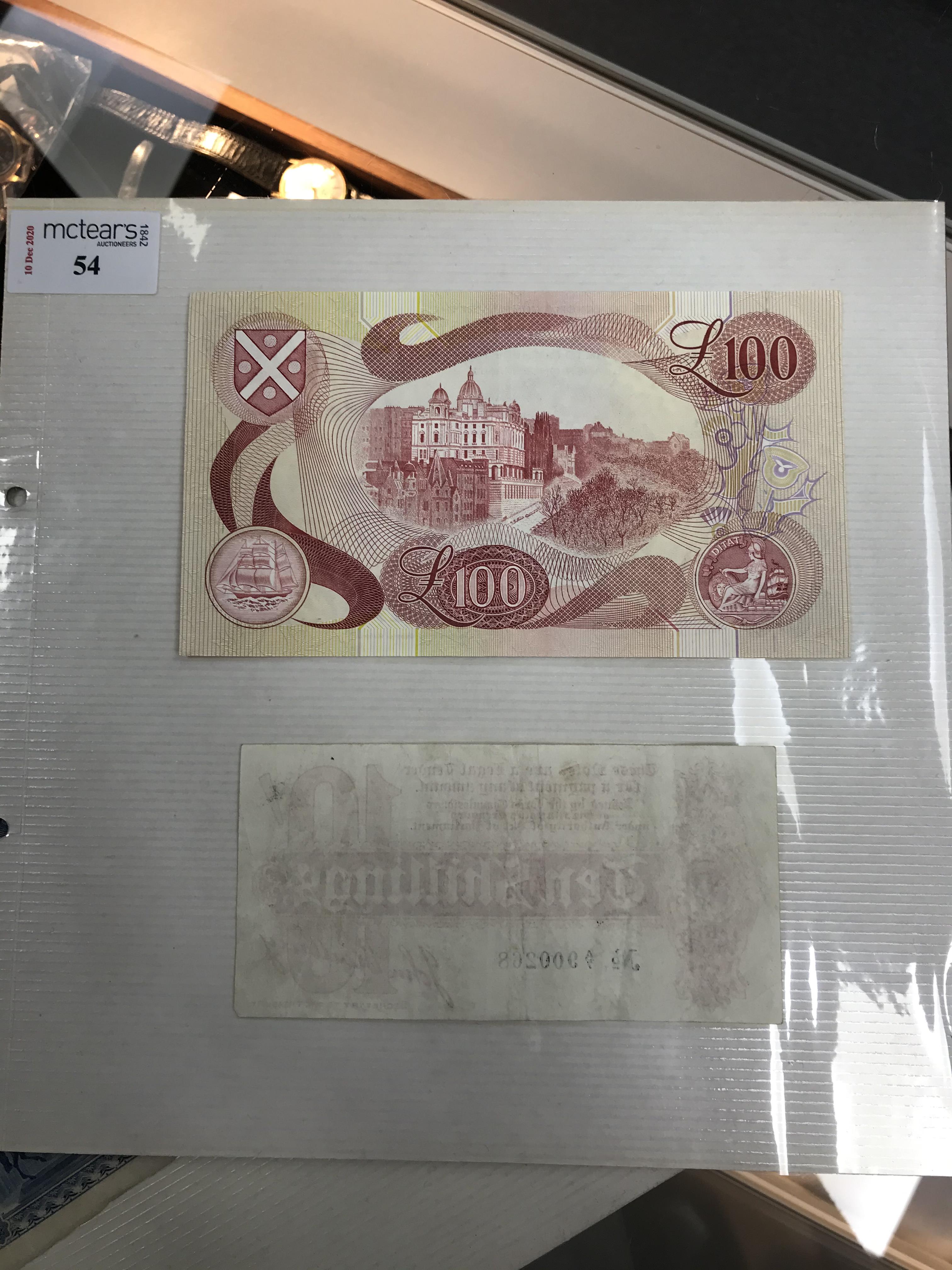 Lot 54 - A BANK OF SCOTLAND ONE HUNDRED £100 POUND