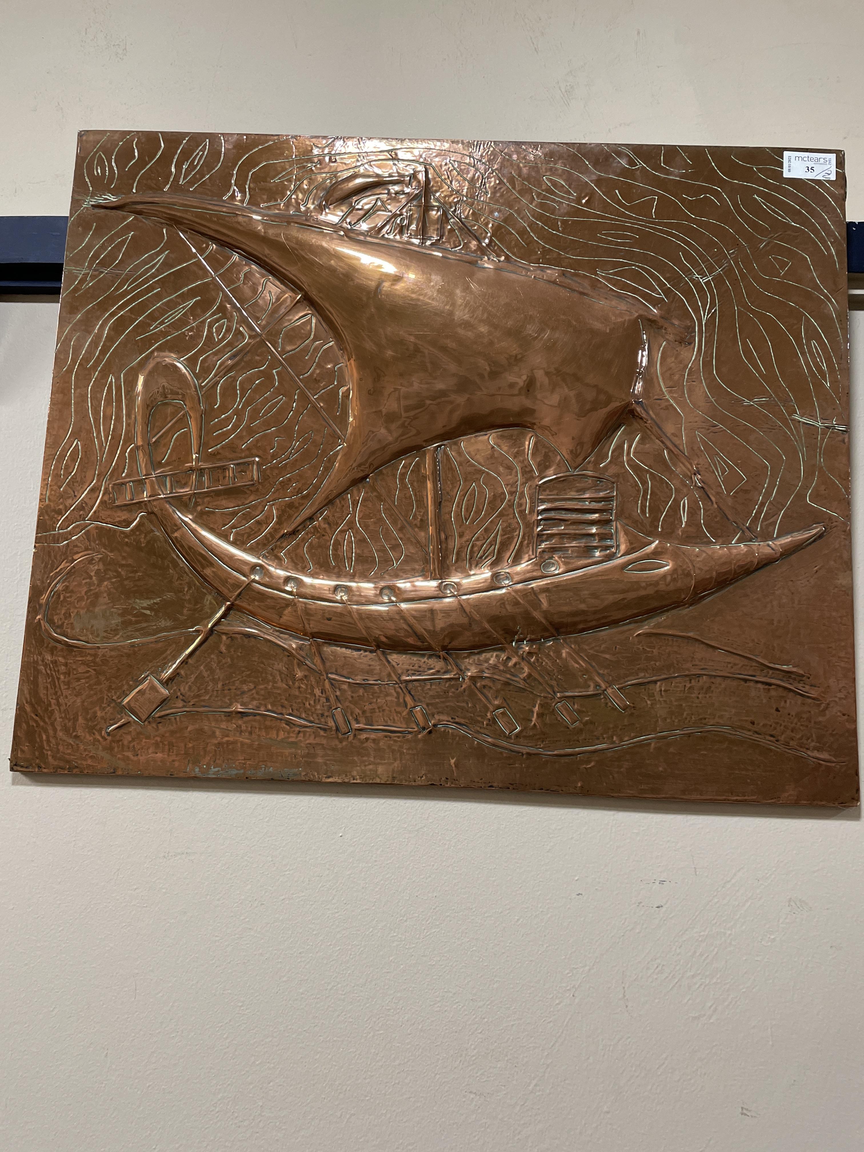 Lot 35 - A LOT OF TWO COPPER PANELS IN THE MANNER OF