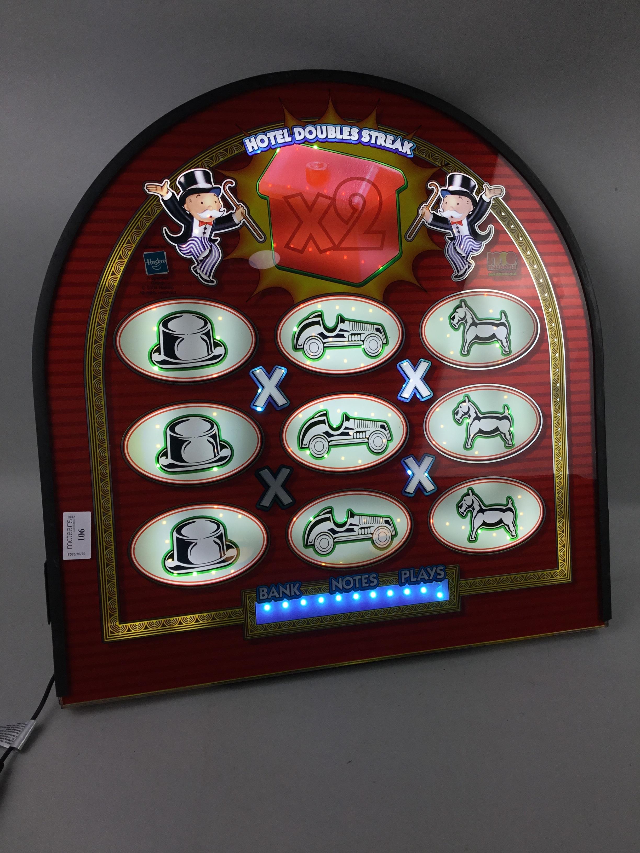 Lot 106 - 'MONOPOLY' VINTAGE FRUIT MACHINE ART