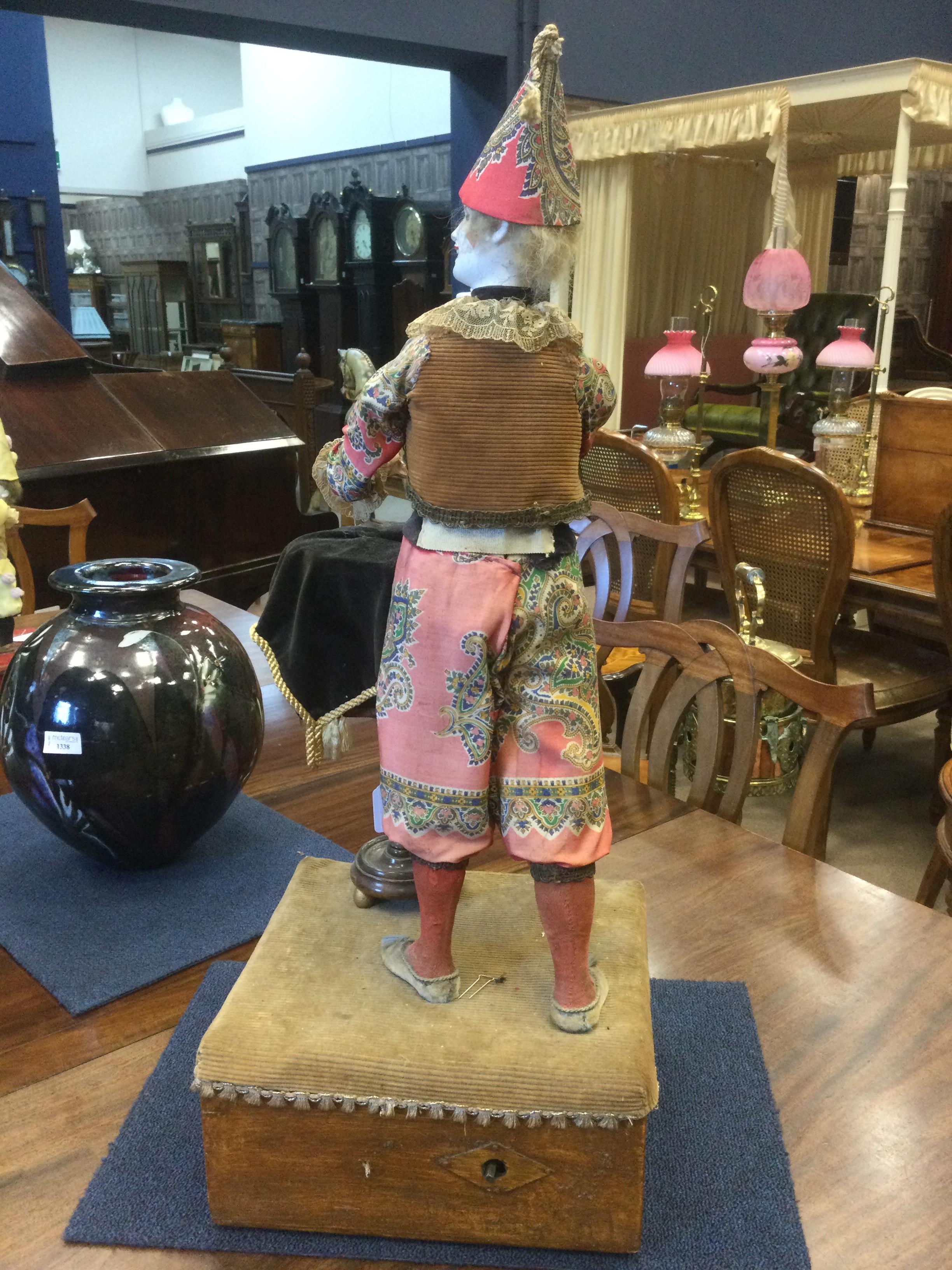 Lot 1396 - A VICTORIAN AUTOMATON OF A CONJURER