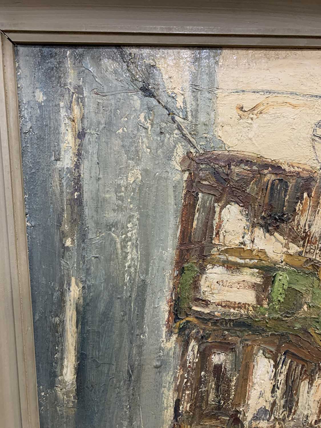 Lot 520 - GLASGOW TRAM, AN ICONIC GLASGOW PAINTING BY