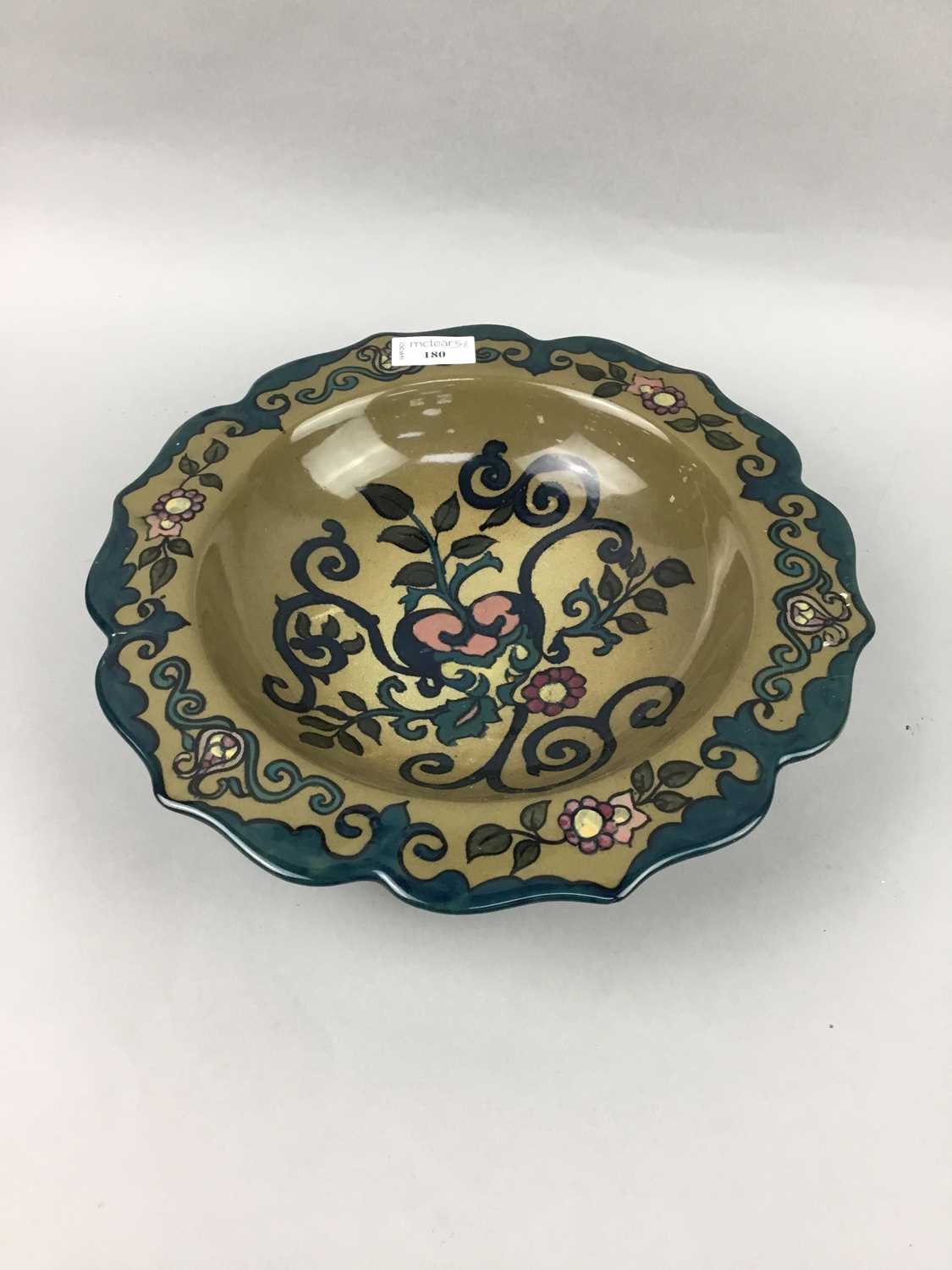 Lot 180 - A ROYAL CAULDON CAIRO WARE CIRCULAR BOWL AND