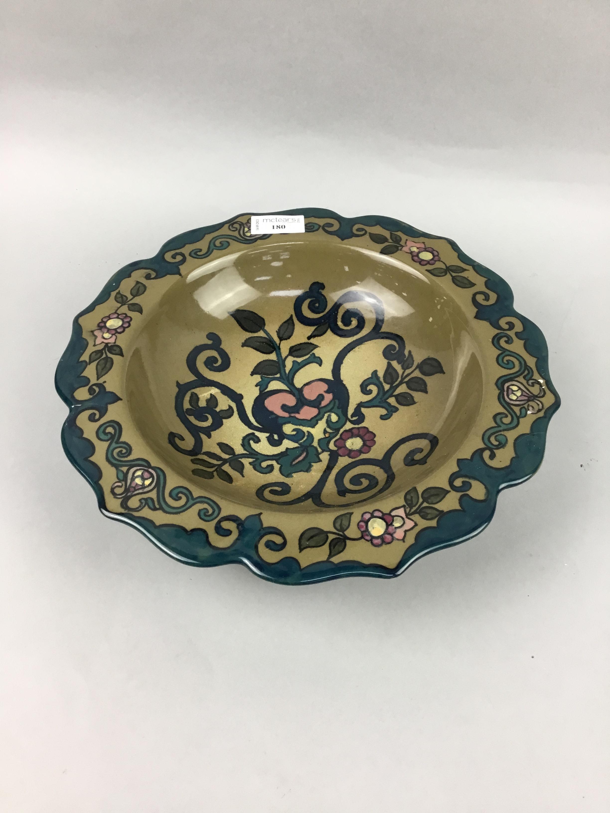 Lot 180 - A ROYAL CAULDON CAIRO WARE CIRCULAR BOWL AND