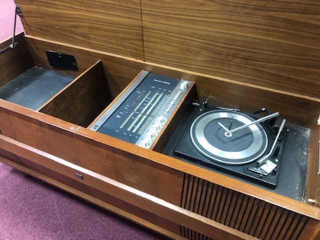 Lot 285 - A RETRO HMV RADIOGRAM