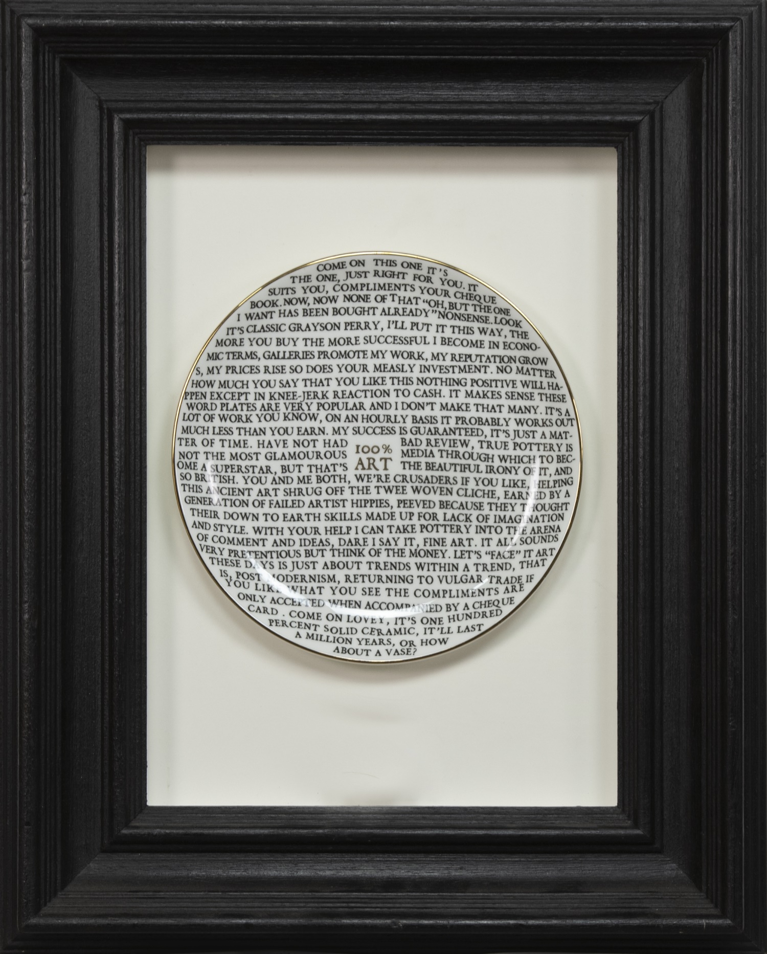 Lot 675 - 100% ART PLATE 2020 BY GRAYSON PERRY