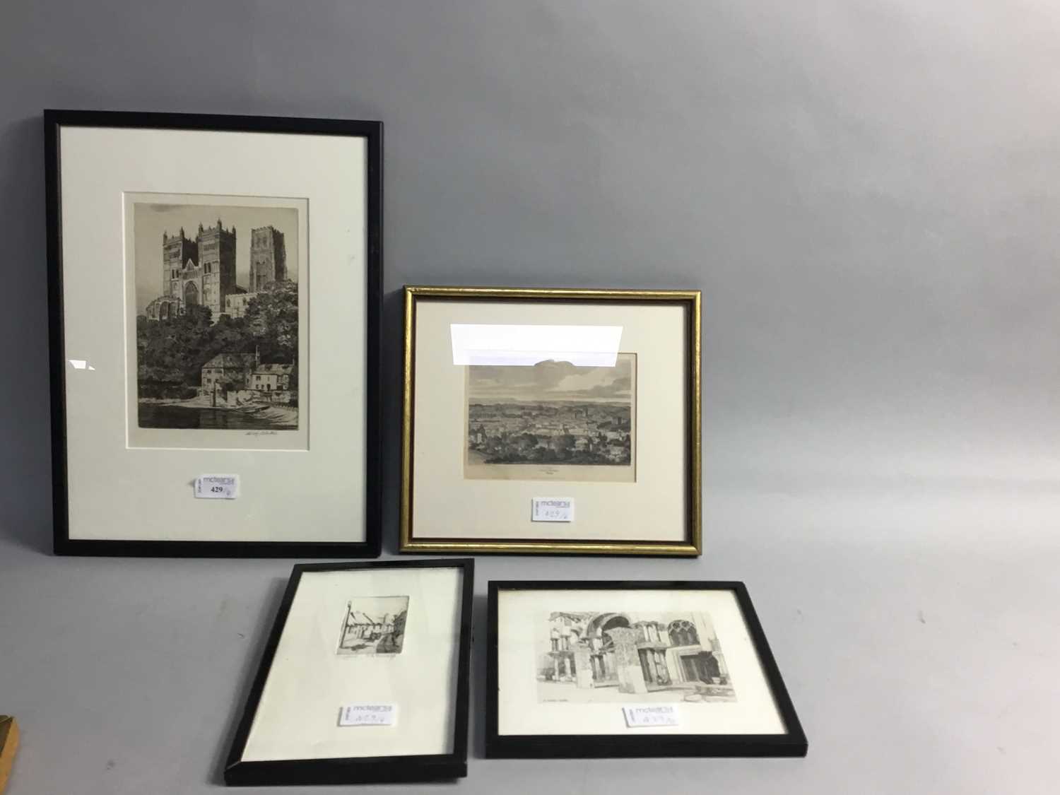 Lot 429 - H.M BLAKE DURHAM CATHEDRAL ETCHING AND OTHER