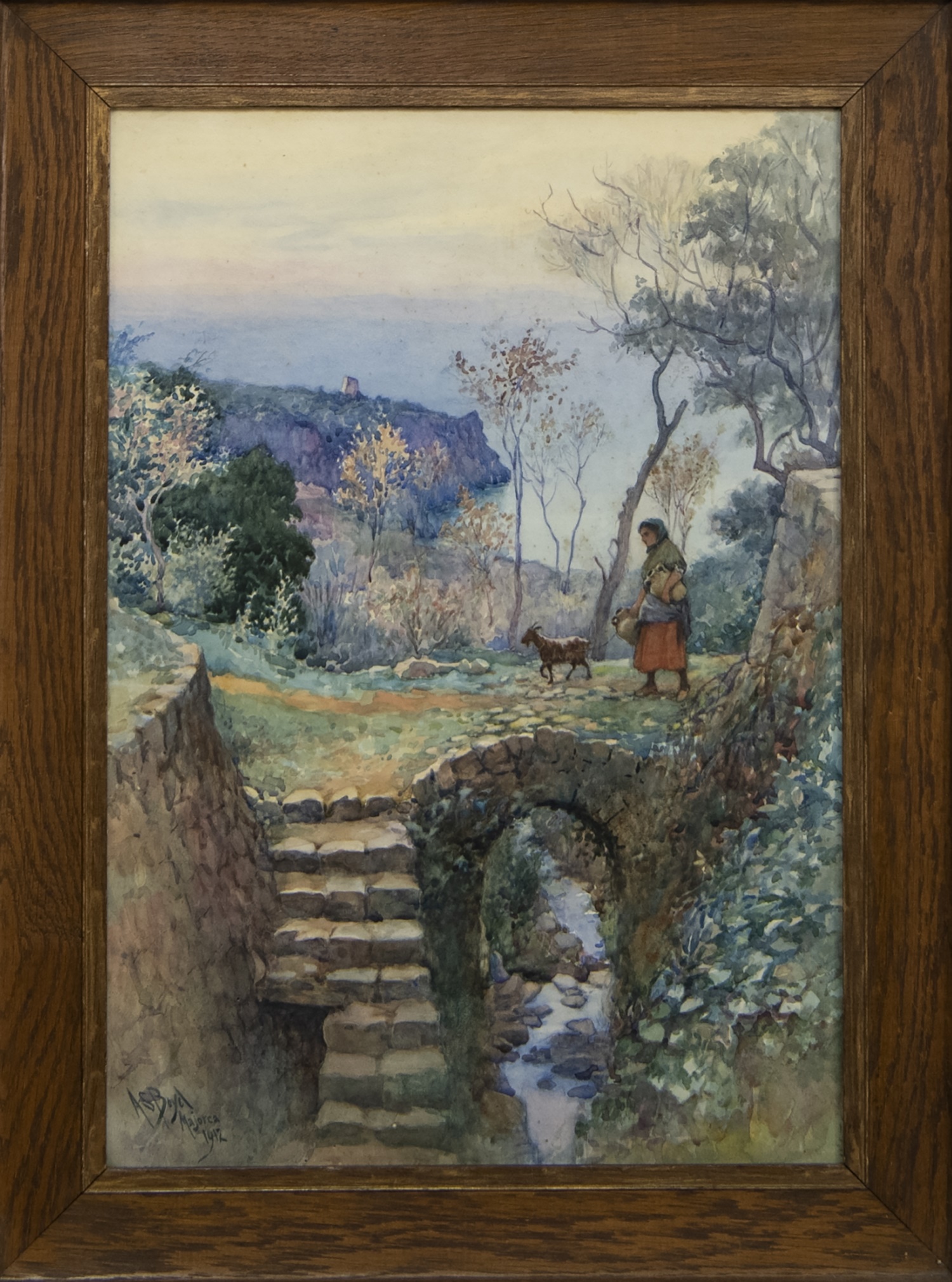 Lot 411 - MAJORCA, A WATERCOLOUR BY ALEXANDER STUART