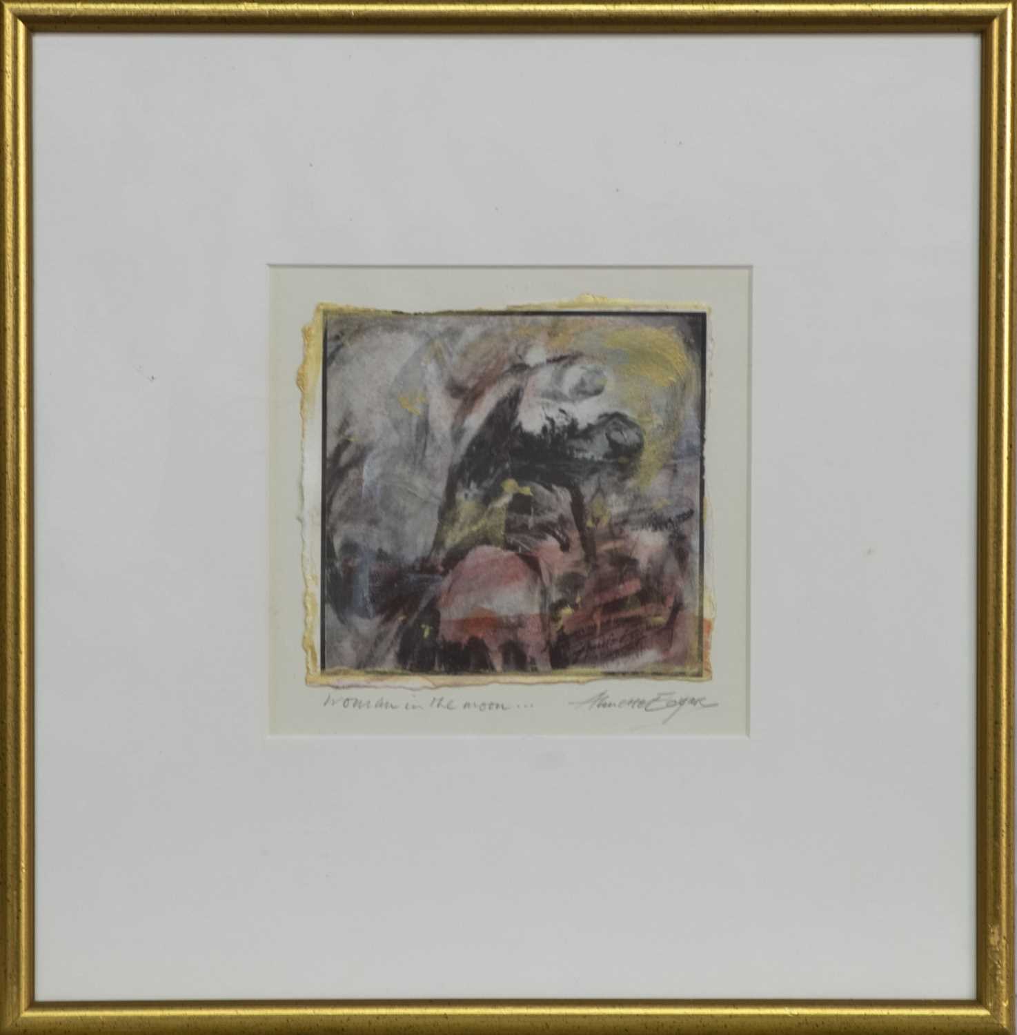 Lot 723 - WOMAN IN THE MOON, A MIXED MEDIA BY ANNETTE