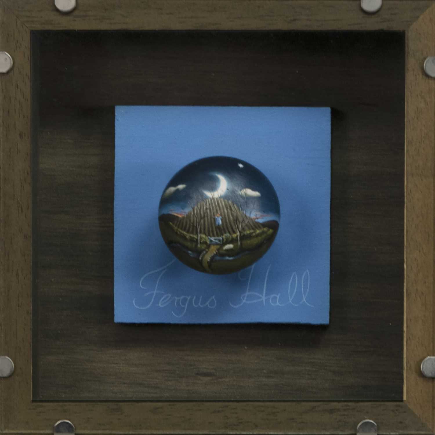 Lot 724 - PAINTED DOOR KNOB 'NIGHT' BY FERGUS HALL