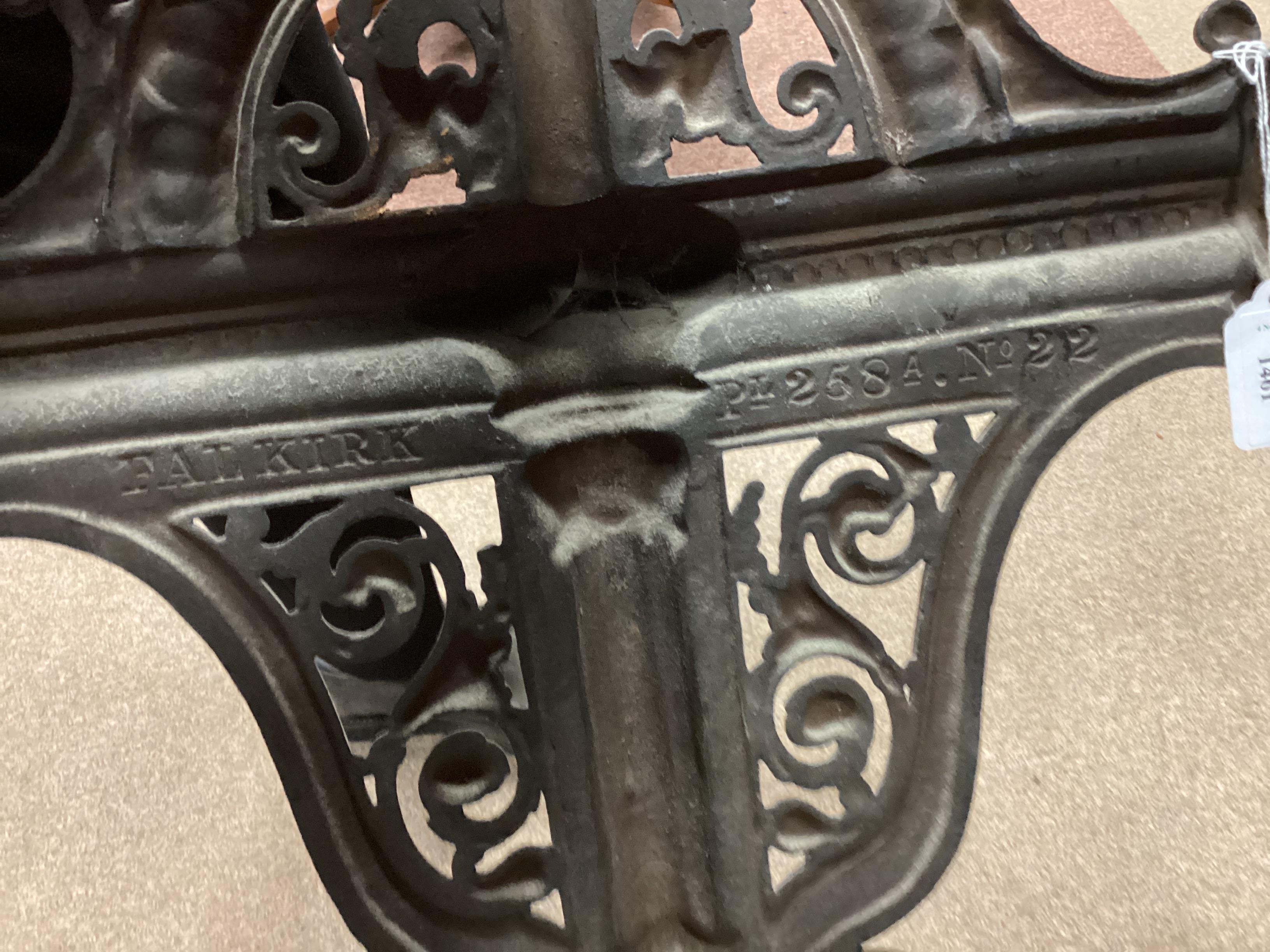 Lot 1461 - A VICTORIAN FALKIRK FOUNDRY CAST IRON