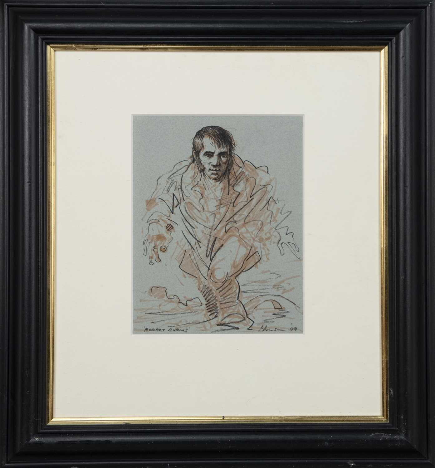 Lot 204 - ROBERT BURNS, A MIXED MEDIA BY PETER HOWSON