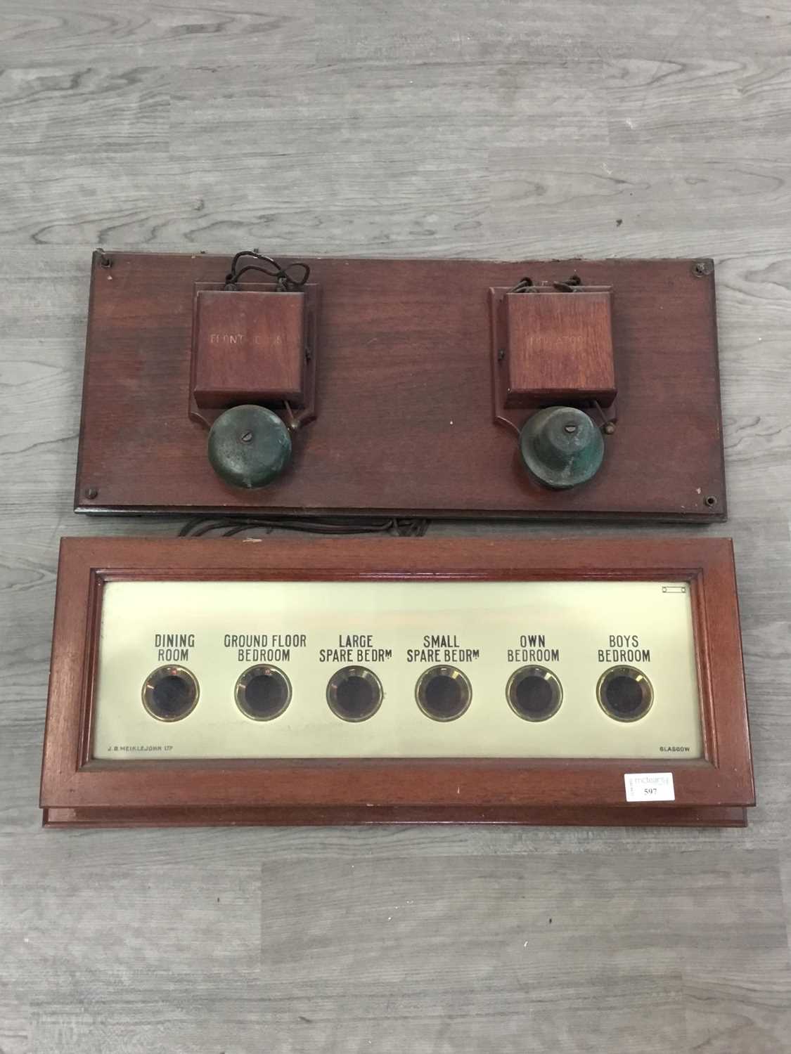 Lot 597 - A VICTORIAN SIX ROOM BUTLER/SERVANTS BELL