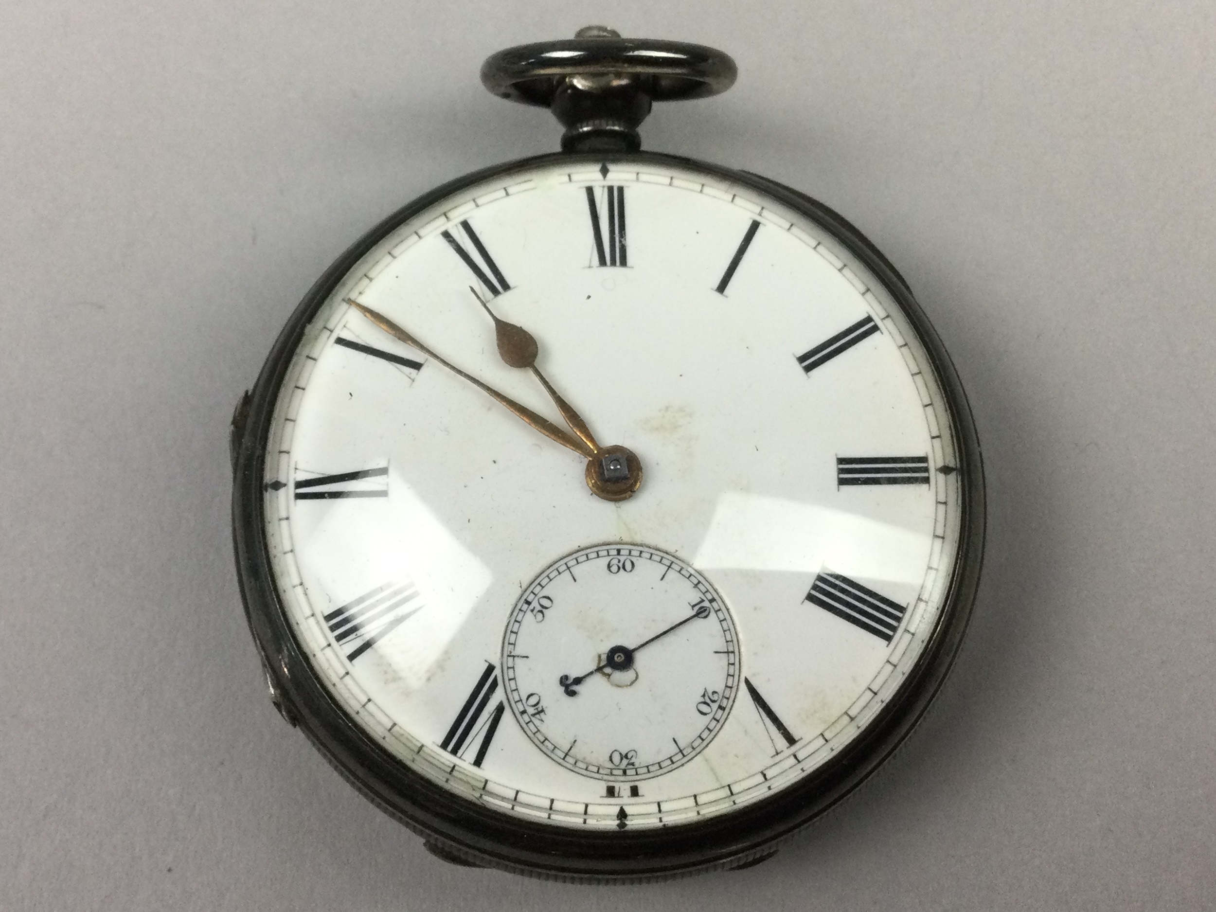 Lot 328 - A VICTORIAN SILVER POCKET WATCH, TIMEX WATCH,