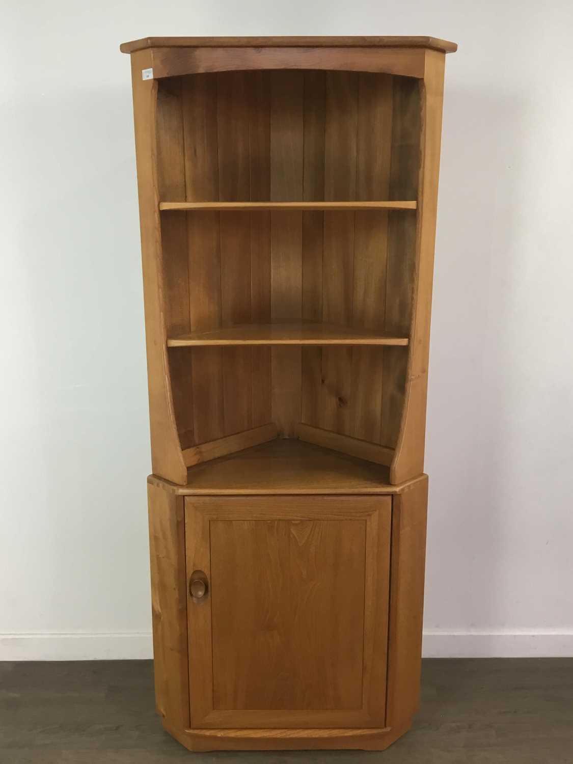 Lot 160 - AN ERCOL WINDSOR CORNER CABINET