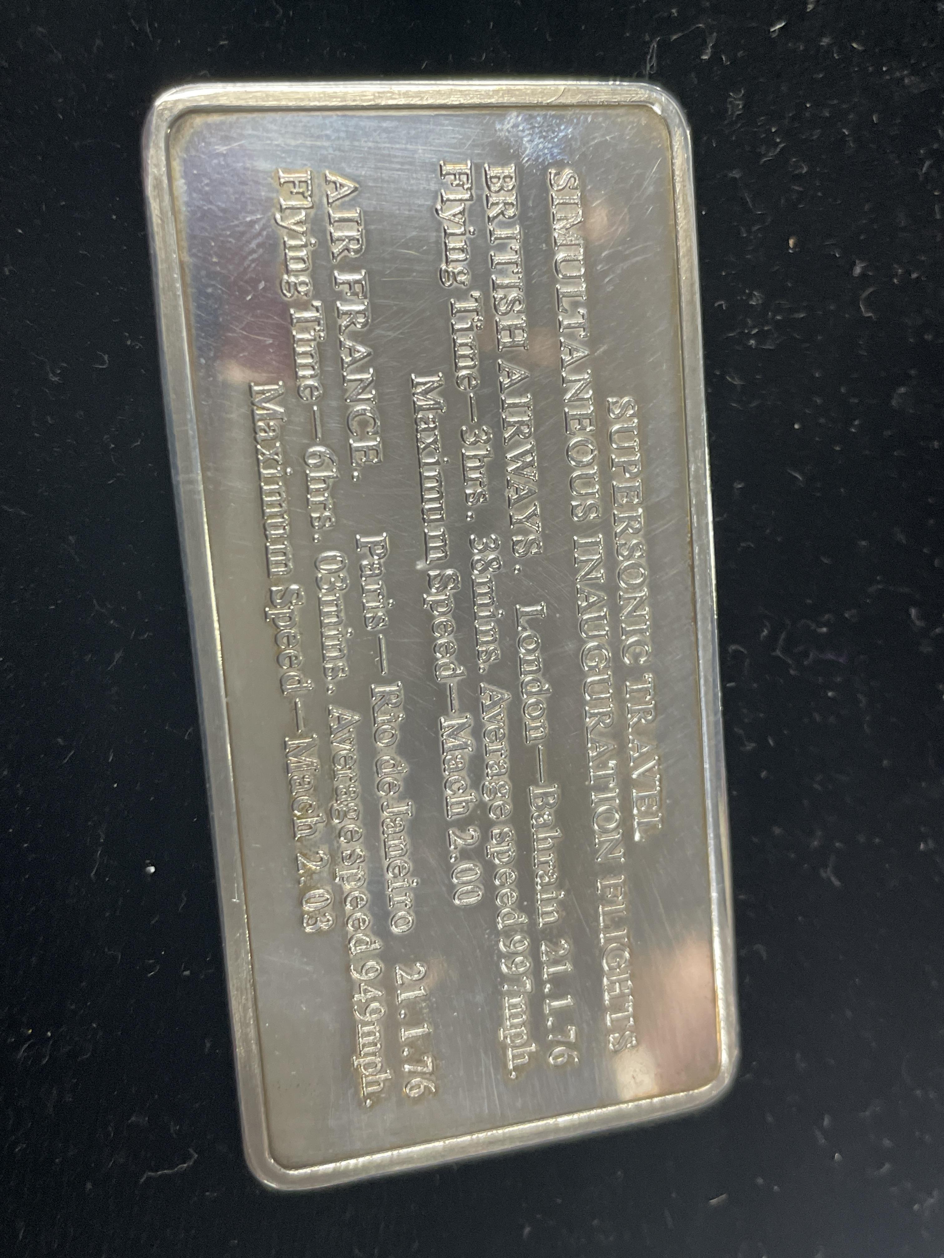 Lot 412 - INAUGURATION OF CONCORDE SILVER PROOF