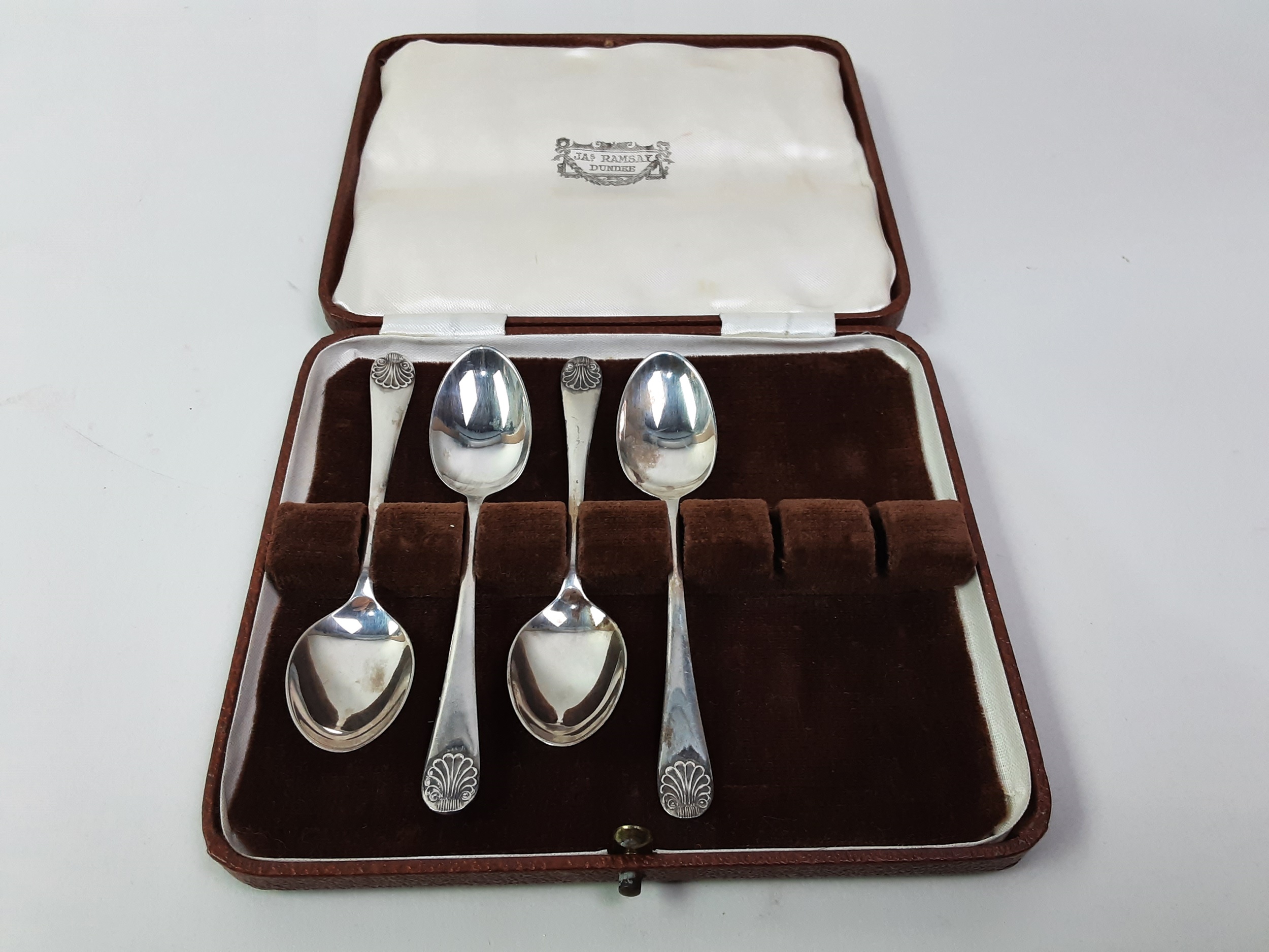 Lot 55 - FOUR CASED SETS OF SILVER AND SILVER HANDLED
