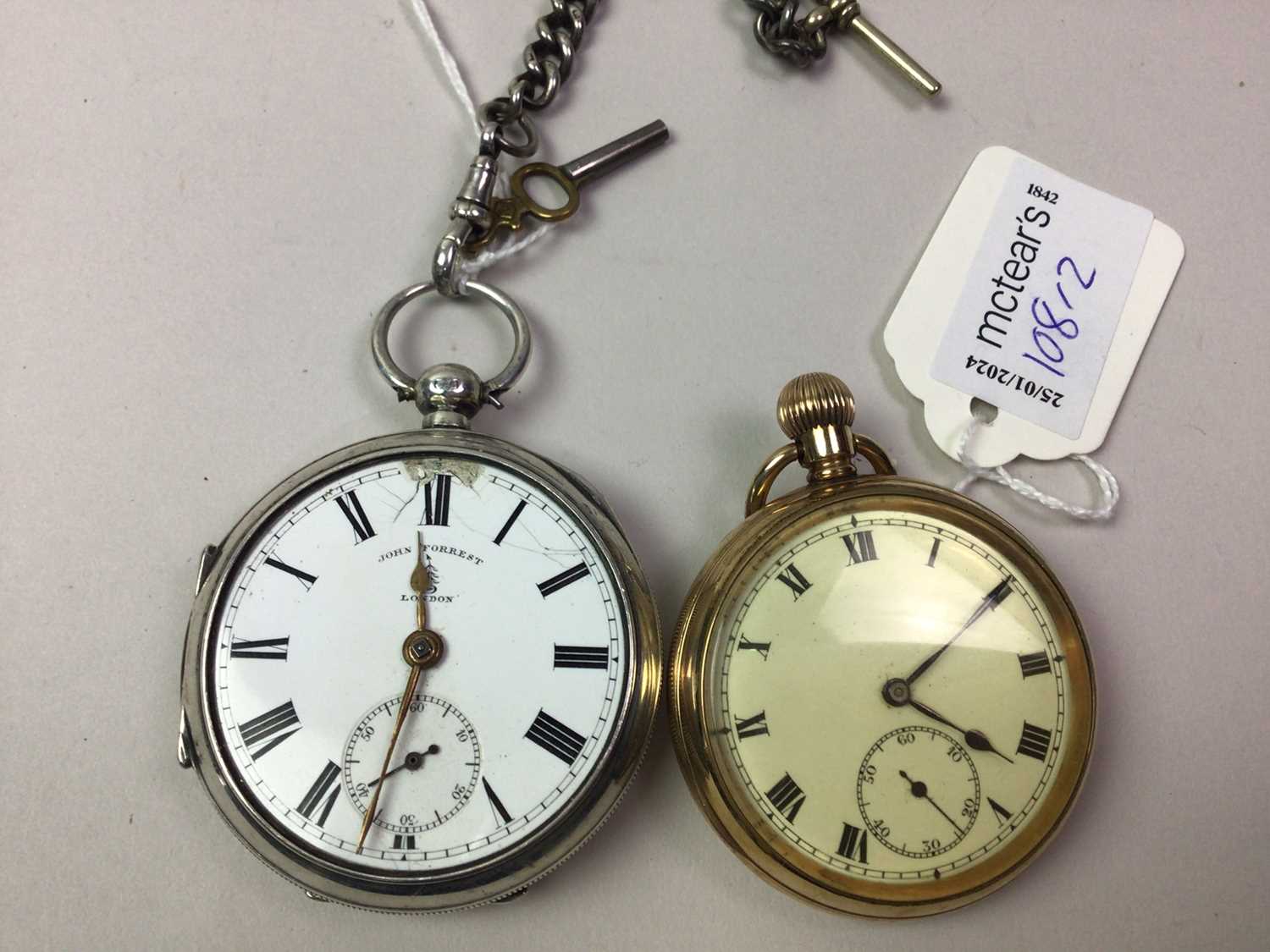 Lot 108 - JOHN FOREST OF LONDON, SILVER POCKET WATCH,