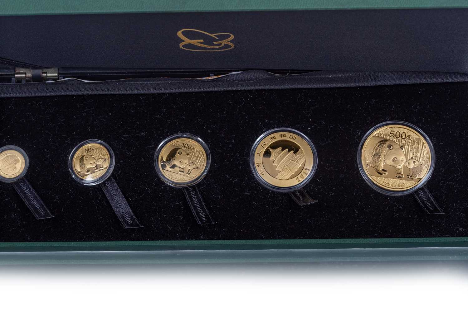 Lot 150 - CHINESE PANDA BULLION GOLD COIN SET,