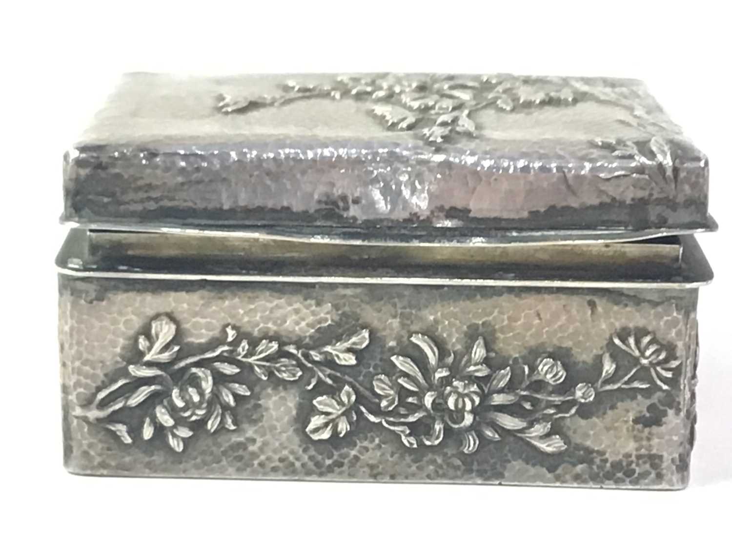 Lot 52 - CHINESE WHITE METAL BOX,