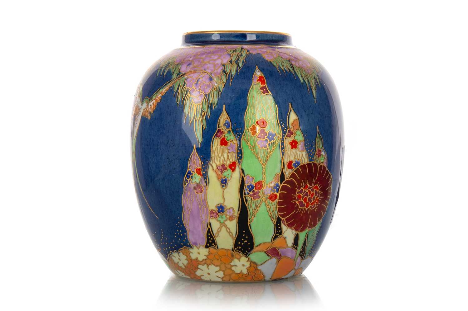 Lot 163 - CARLTON WARE, 'FANTASIA' PATTERN VASE,