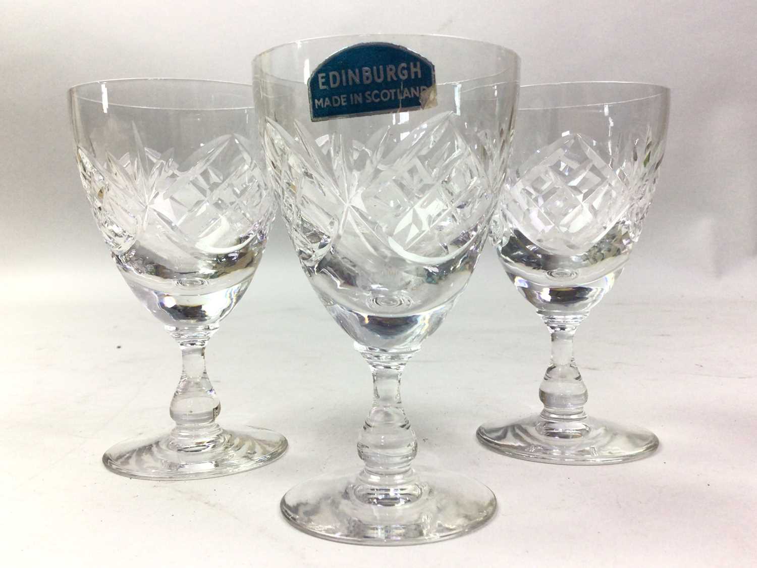 Lot 417 - SET OF SIX EDINBURGH CRYSTAL GLASSES,
